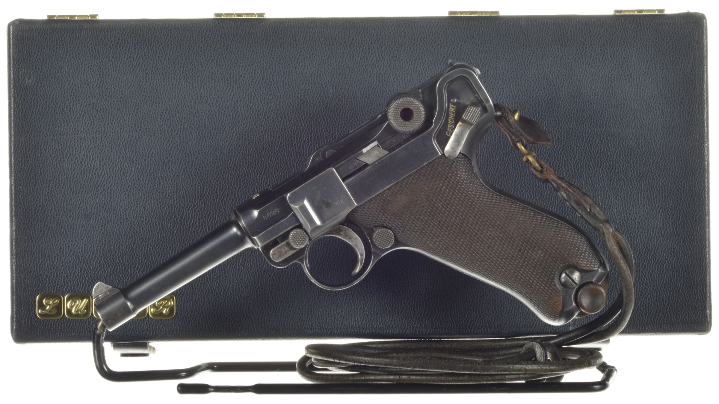 World War I Era DWM Model 1908 Military Luger Pistol with Case | Rock ...