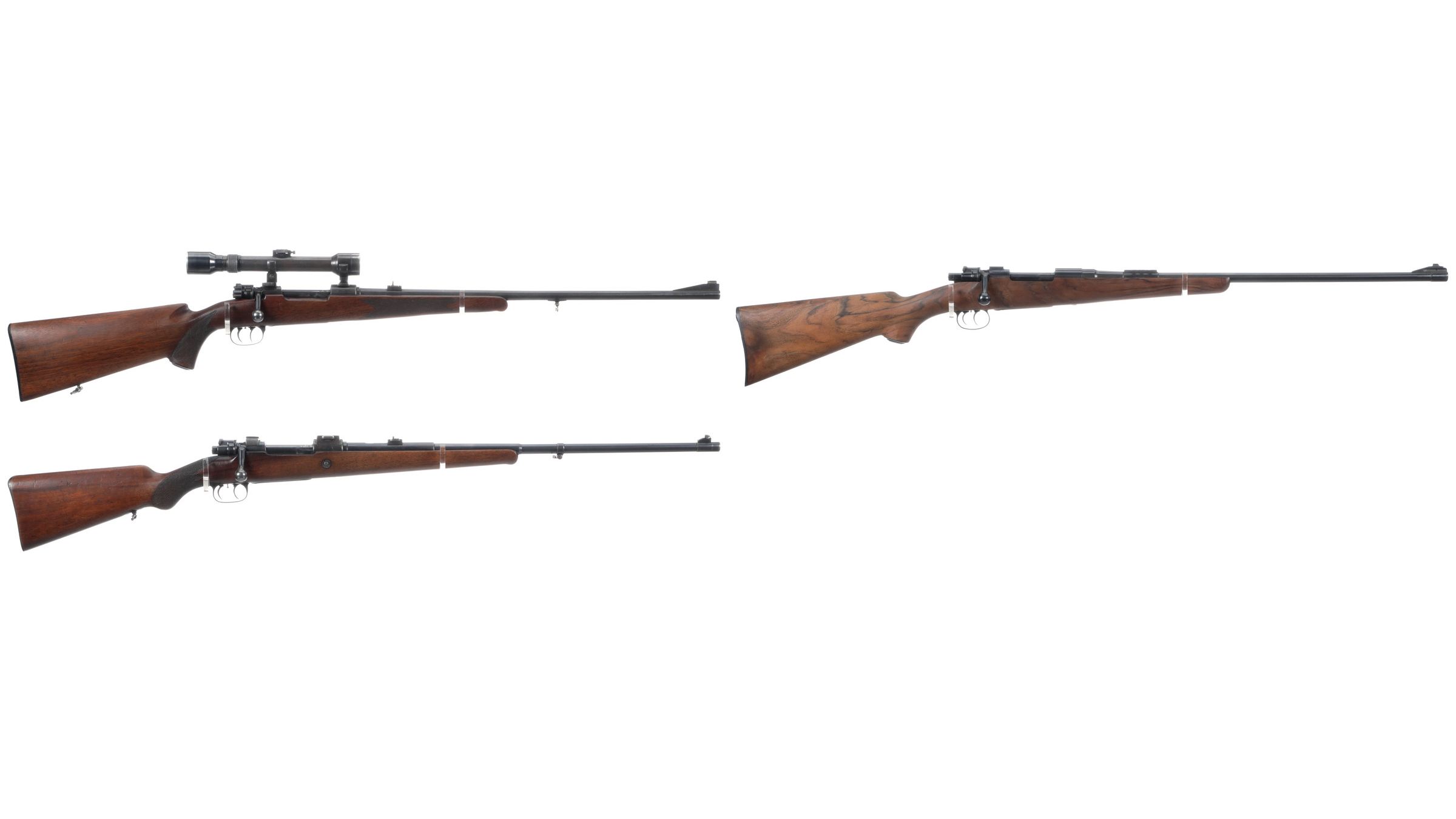 Three German Mauser 98 Bolt Action Sporting Rifles | Rock Island Auction