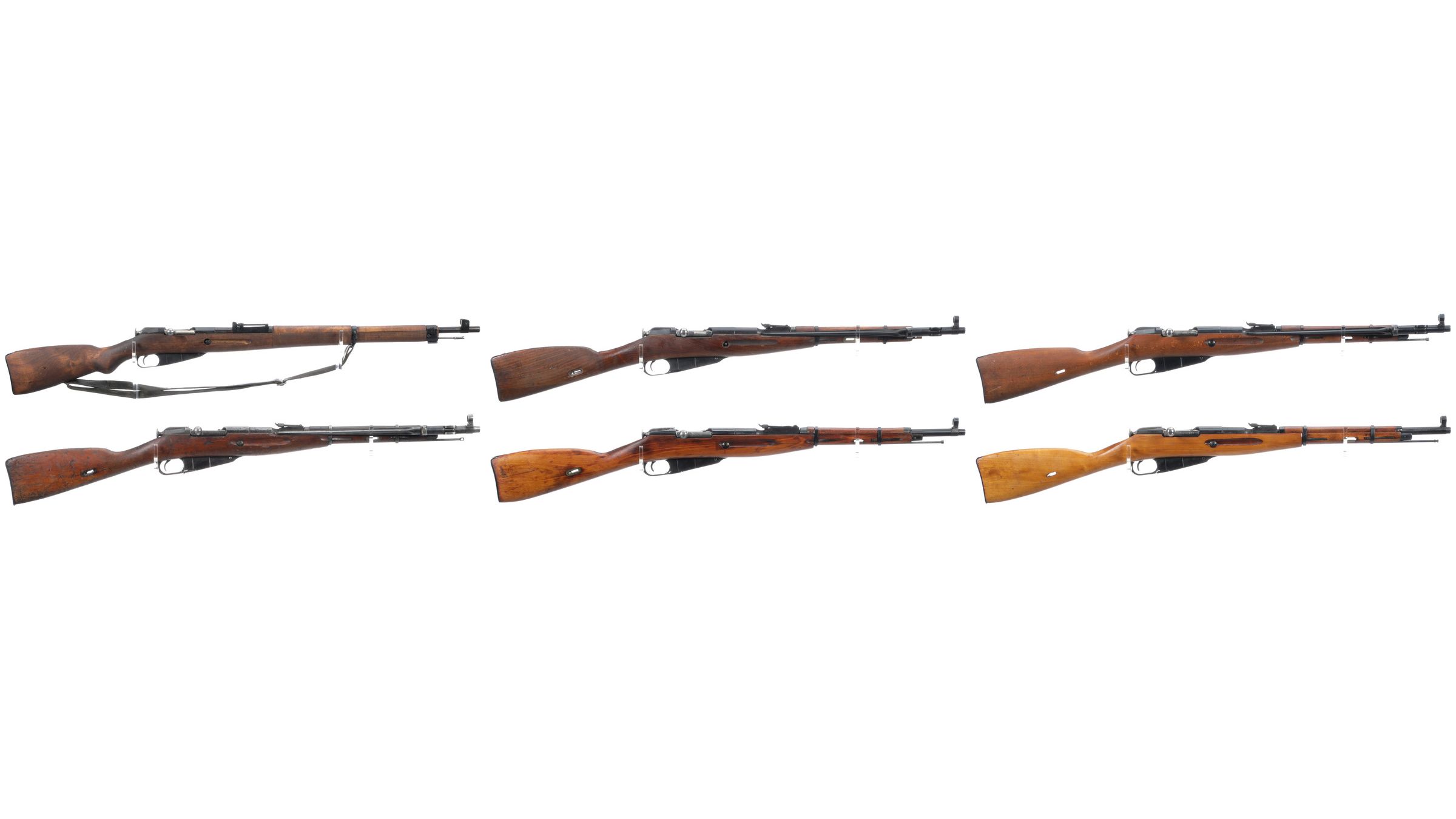Six Military Mosin-Nagant Bolt Action Long Guns | Rock Island Auction
