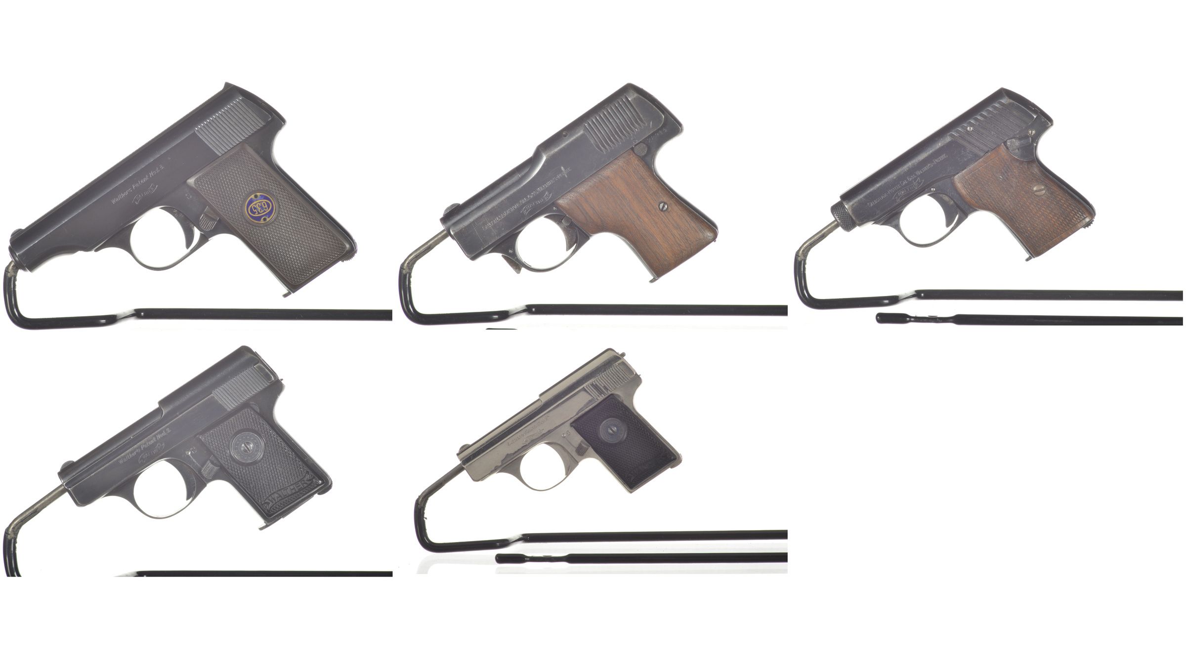 Five Walther Semi-Automatic Pocket Pistols | Rock Island Auction