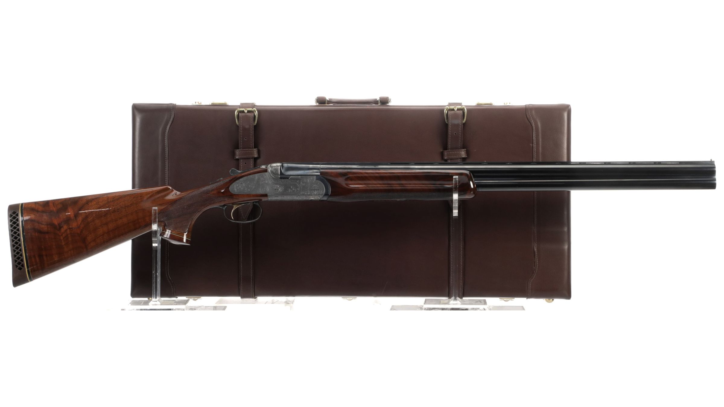 Engraved and Gold Inlaid Weatherby Regency Shotgun with Case | Rock ...