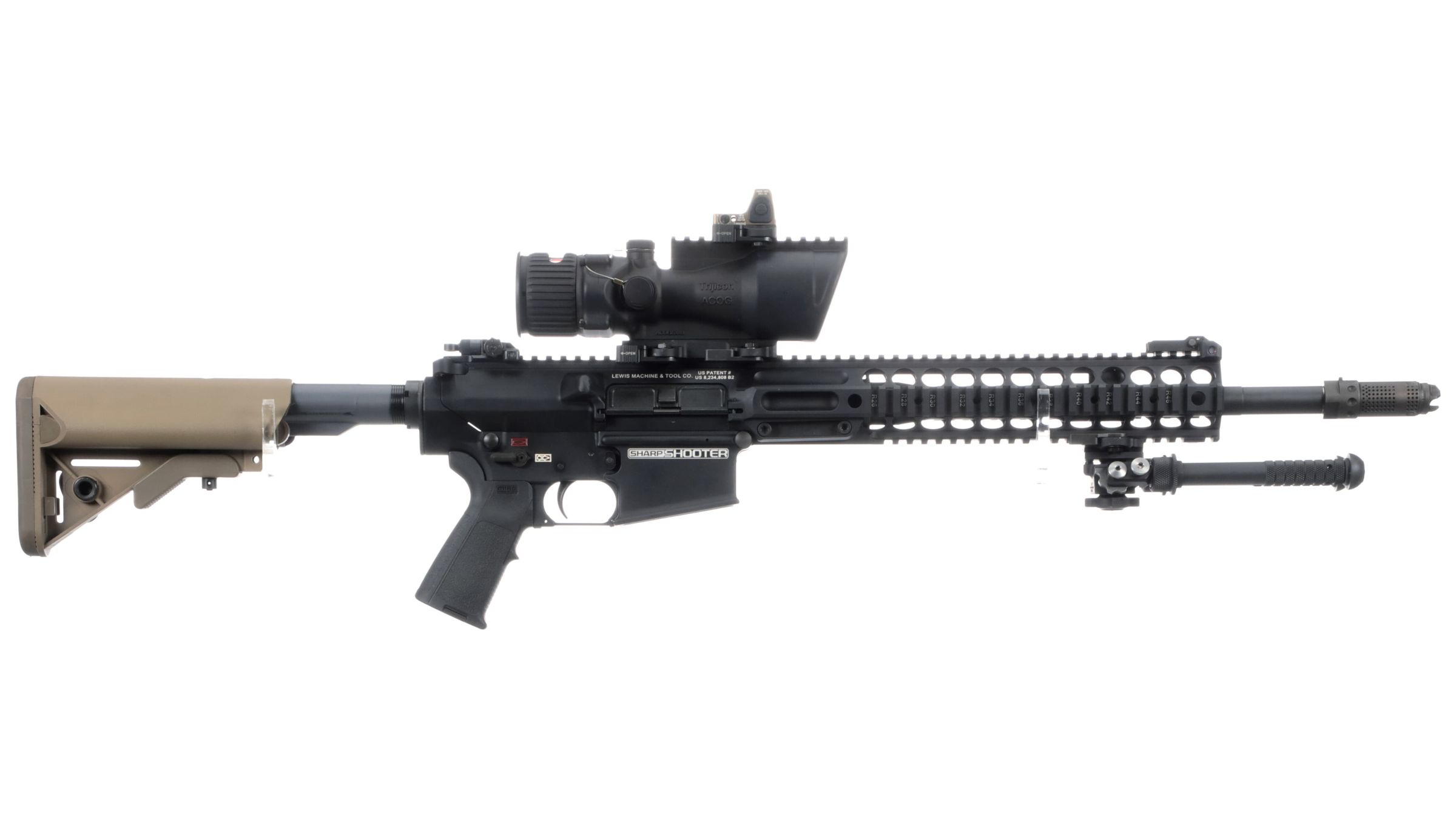 Lewis Machine & Tool LM308MWS Semi-Automatic Rifle with Scope | Rock ...