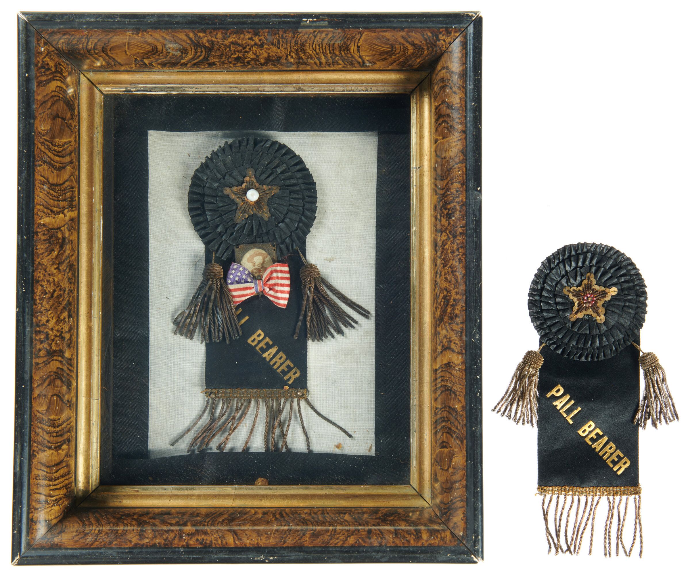Framed Pall Bearer Funeral Ribbon with Picture of General Custer | Rock ...