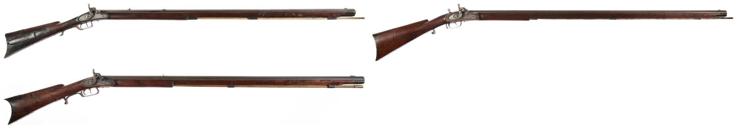 Three Iron Mounted Percussion Southern Mountain Style Rifles | Rock ...