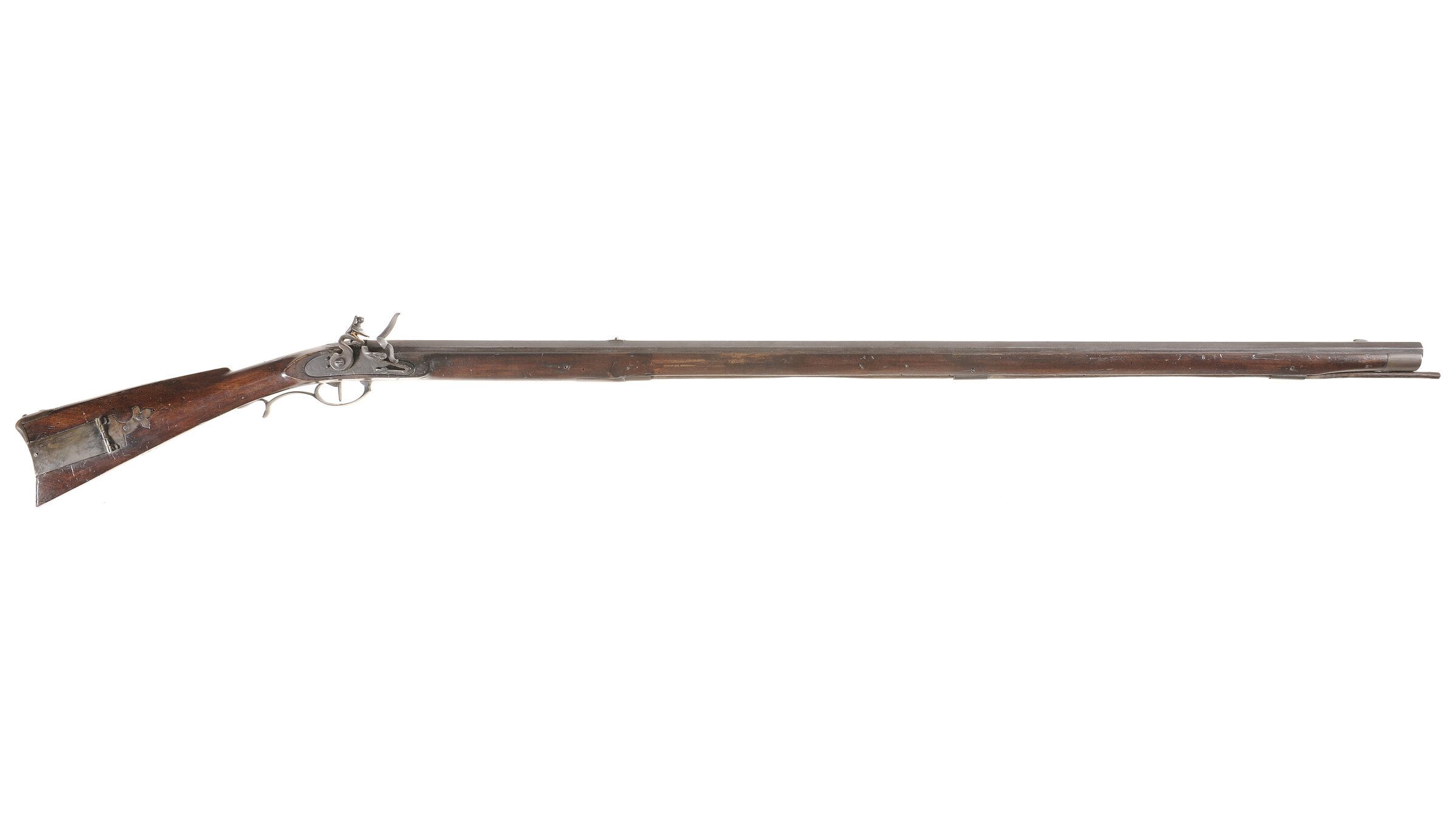 Antique Smoothbore Flintlock American Long Rifle | Rock Island Auction