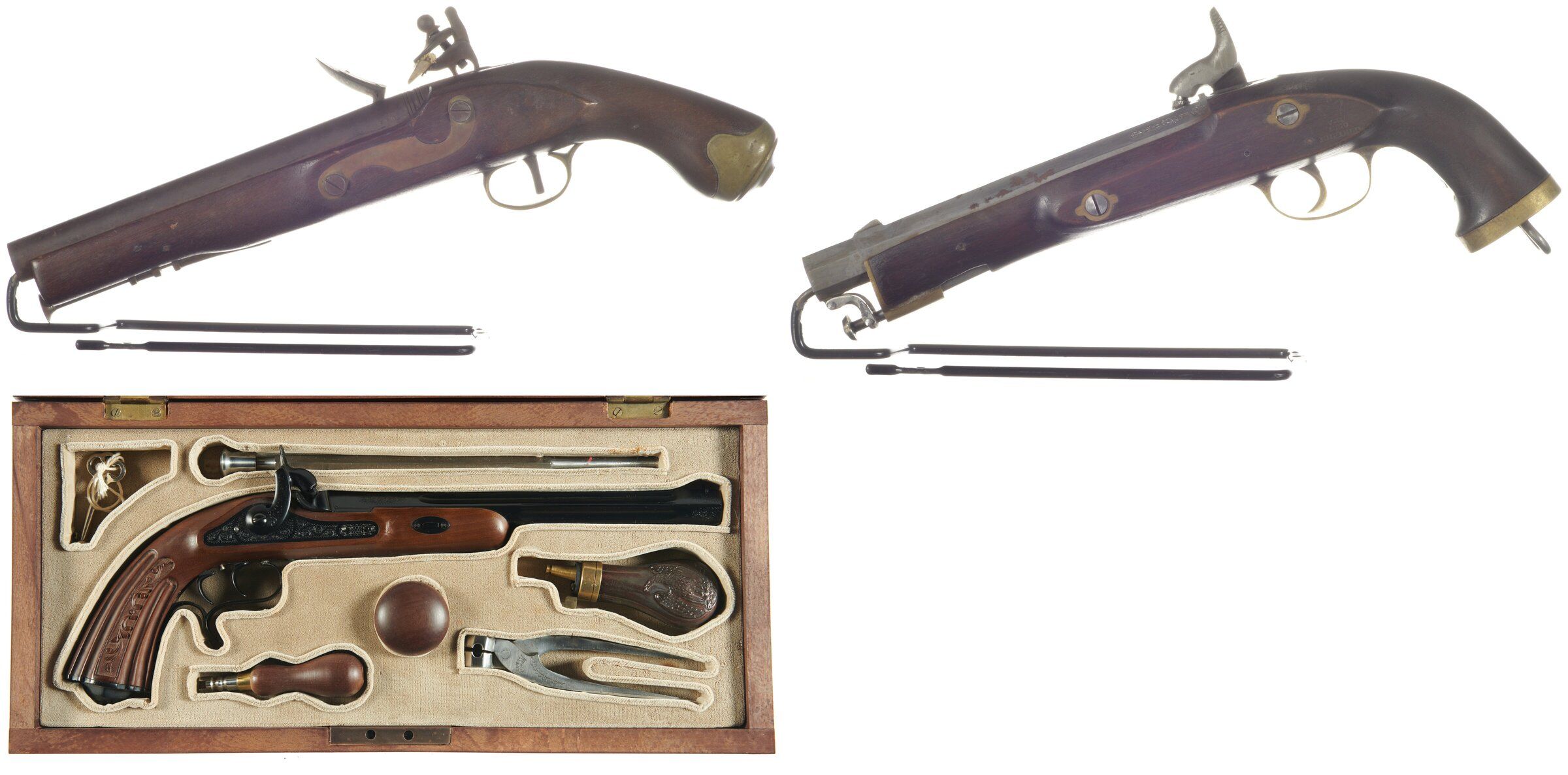Three Reproduction Muzzleloading Pistols | Rock Island Auction