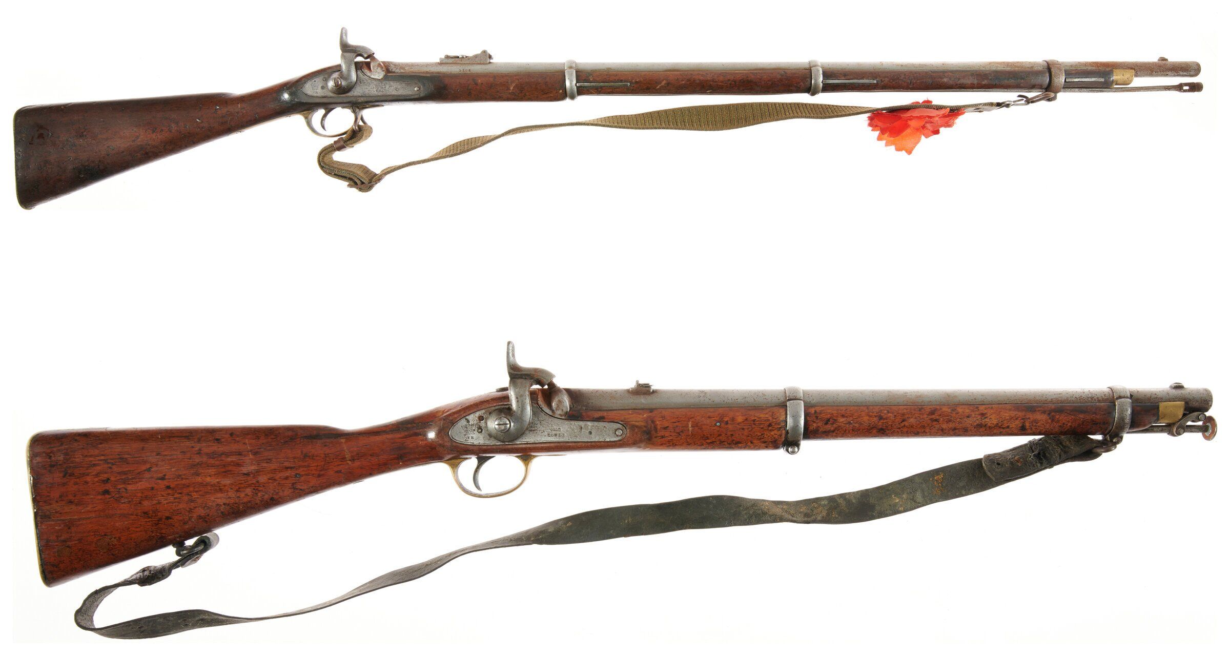 Two British Tower Enfield Muzzleloading Percussion Rifles | Rock Island ...