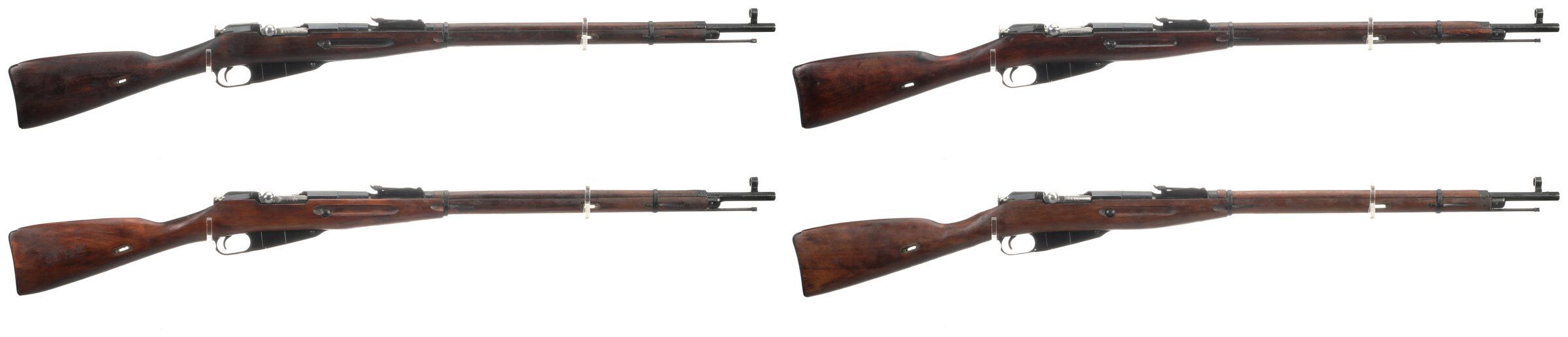 Four WWII Era Soviet Mosin-Nagant M91/30 Hexagon Military Rifles | Rock ...