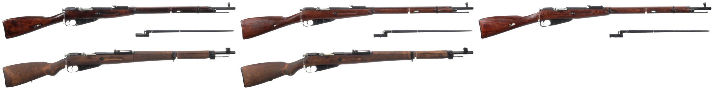 Five Mosin-Nagant Pattern Bolt Action Rifles | Rock Island Auction