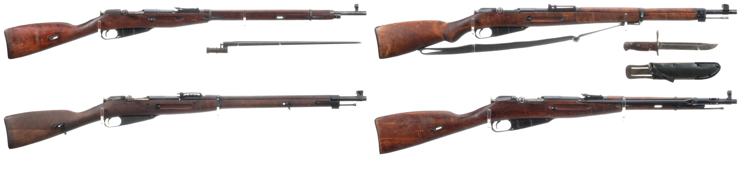 Four Mosin-Nagant Bolt Action Military Long Guns | Rock Island Auction Four Mosin-Nagant Bolt Action Military Long Guns | Rock Island Auction