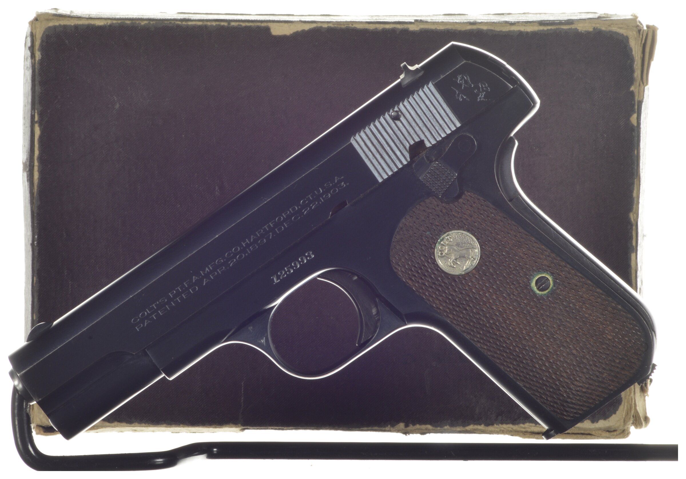 Colt Model 1908 Pocket Hammerless Semi-Automatic Pistol with Box | Rock ...