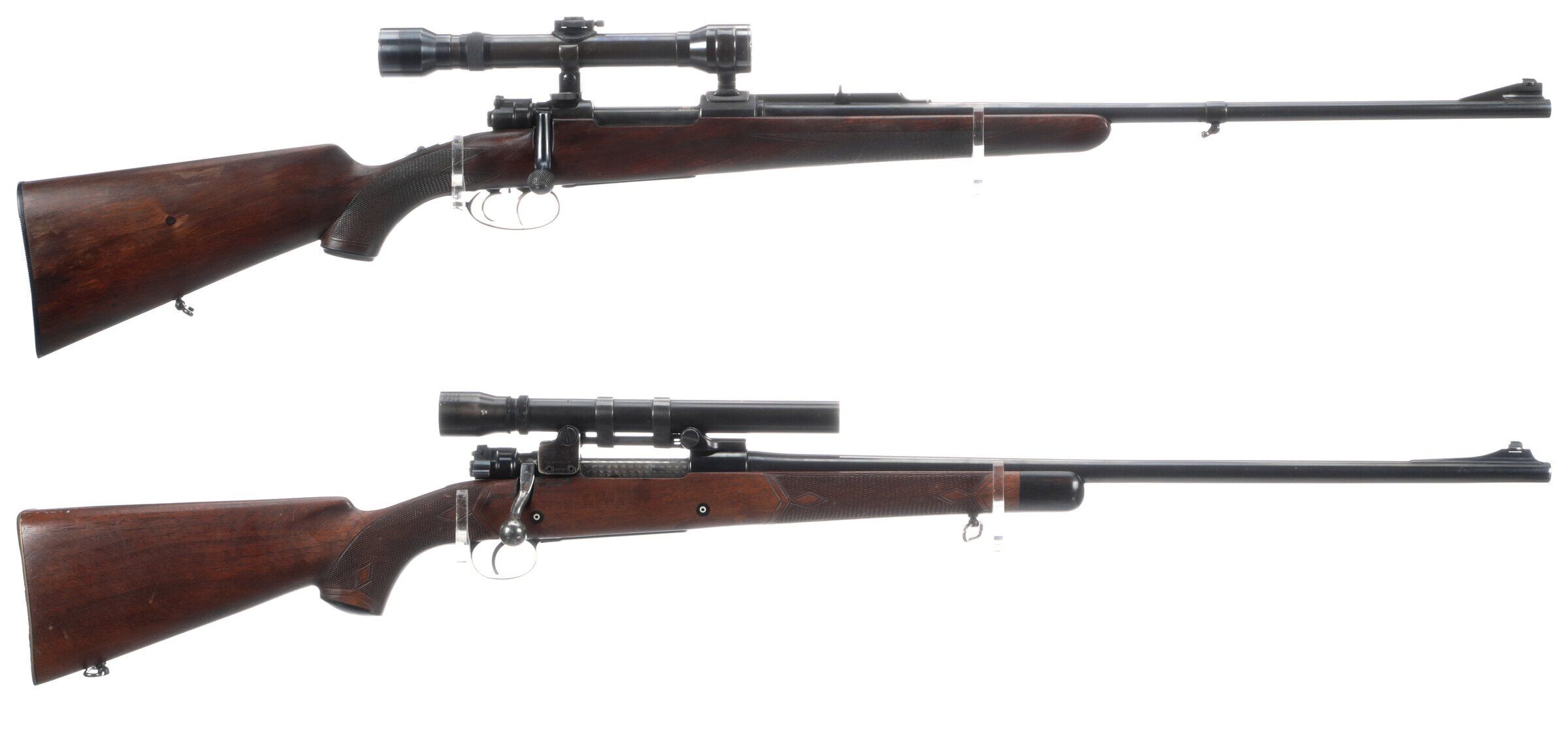 Two Mauser Model 98 Bolt Action Rifles With Scopes Rock Island Auction