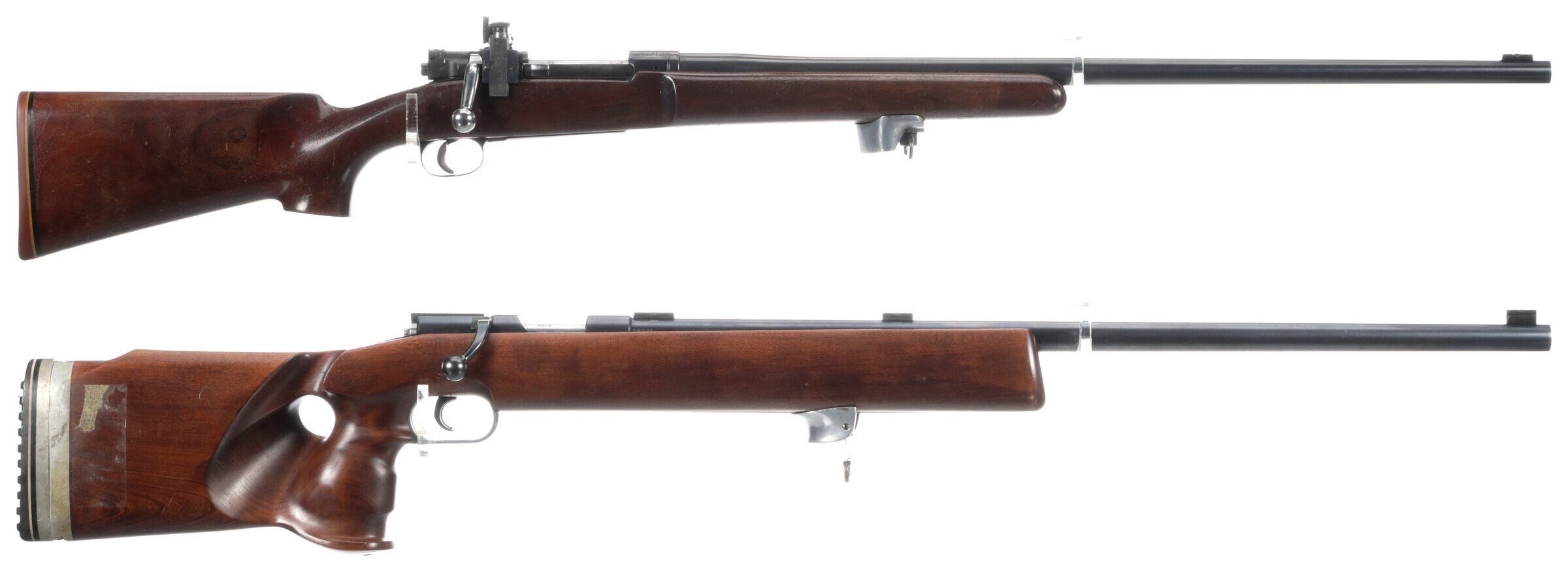 Two Bolt Action Target Rifles in Benchrest Configuration | Rock Island ...
