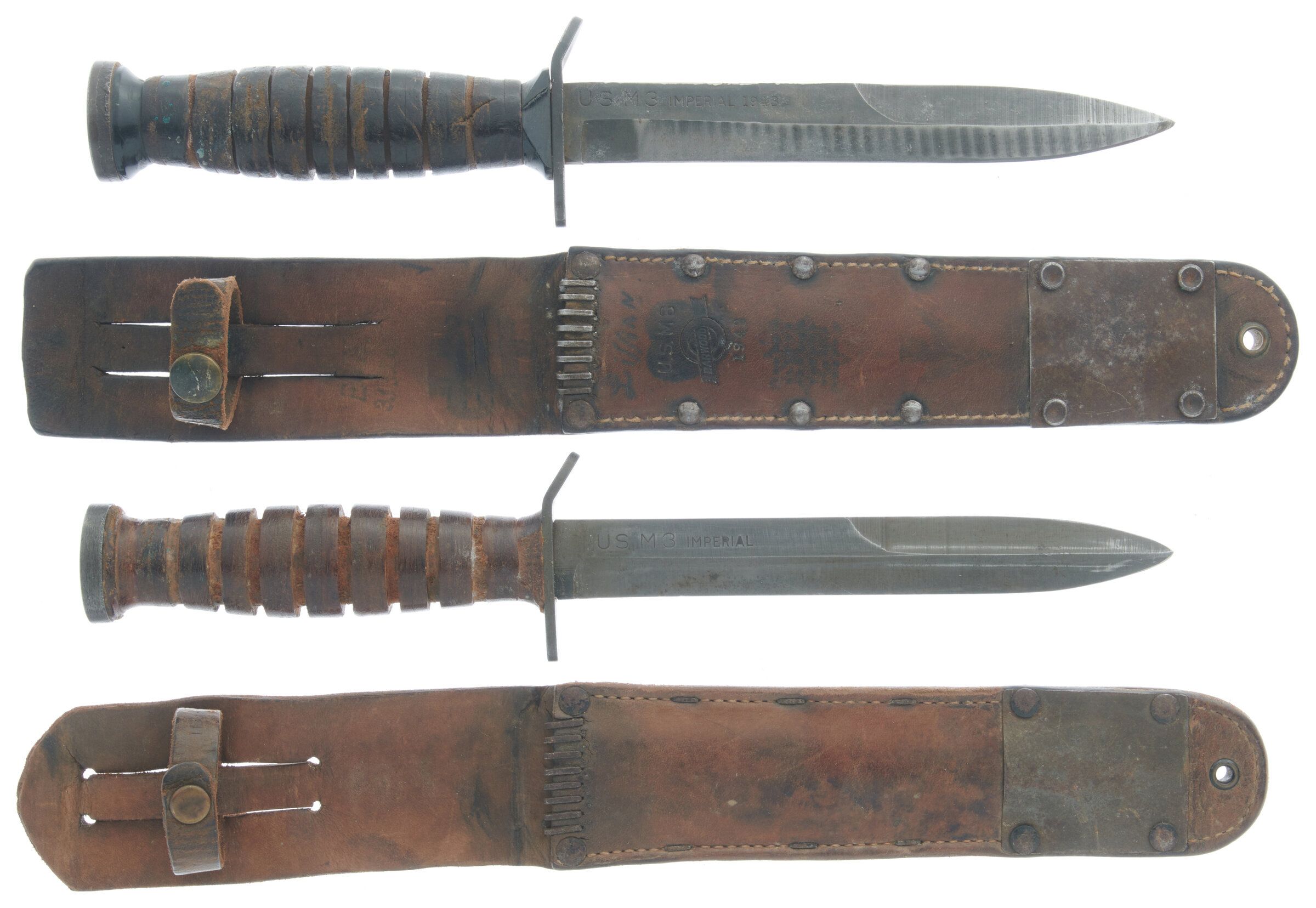 Two Early Production Side-Marked Imperial U.S. M3 Knives | Rock Island ...