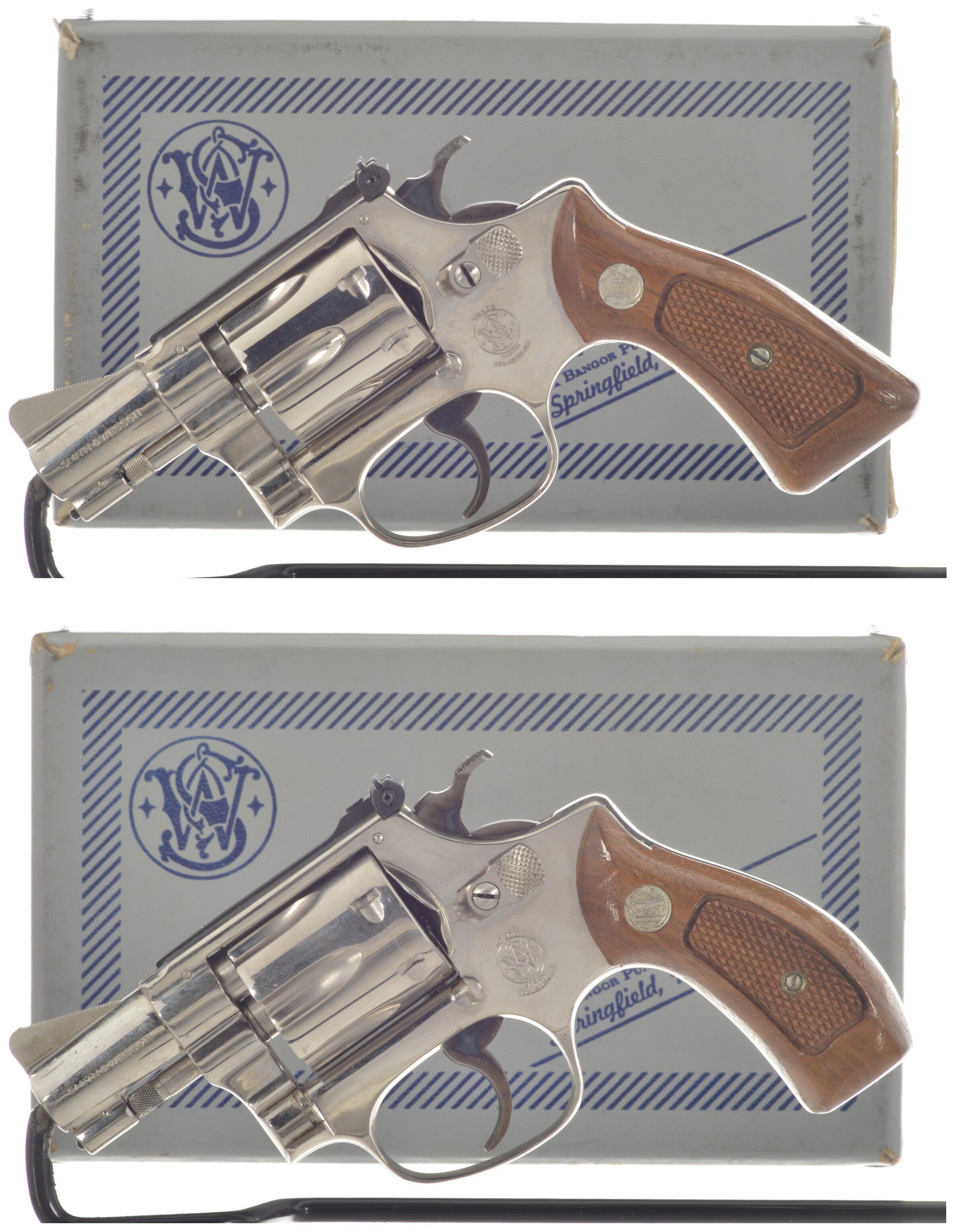 Two Smith & Wesson Model 34-1 Double Action Revolvers with Boxes | Rock ...