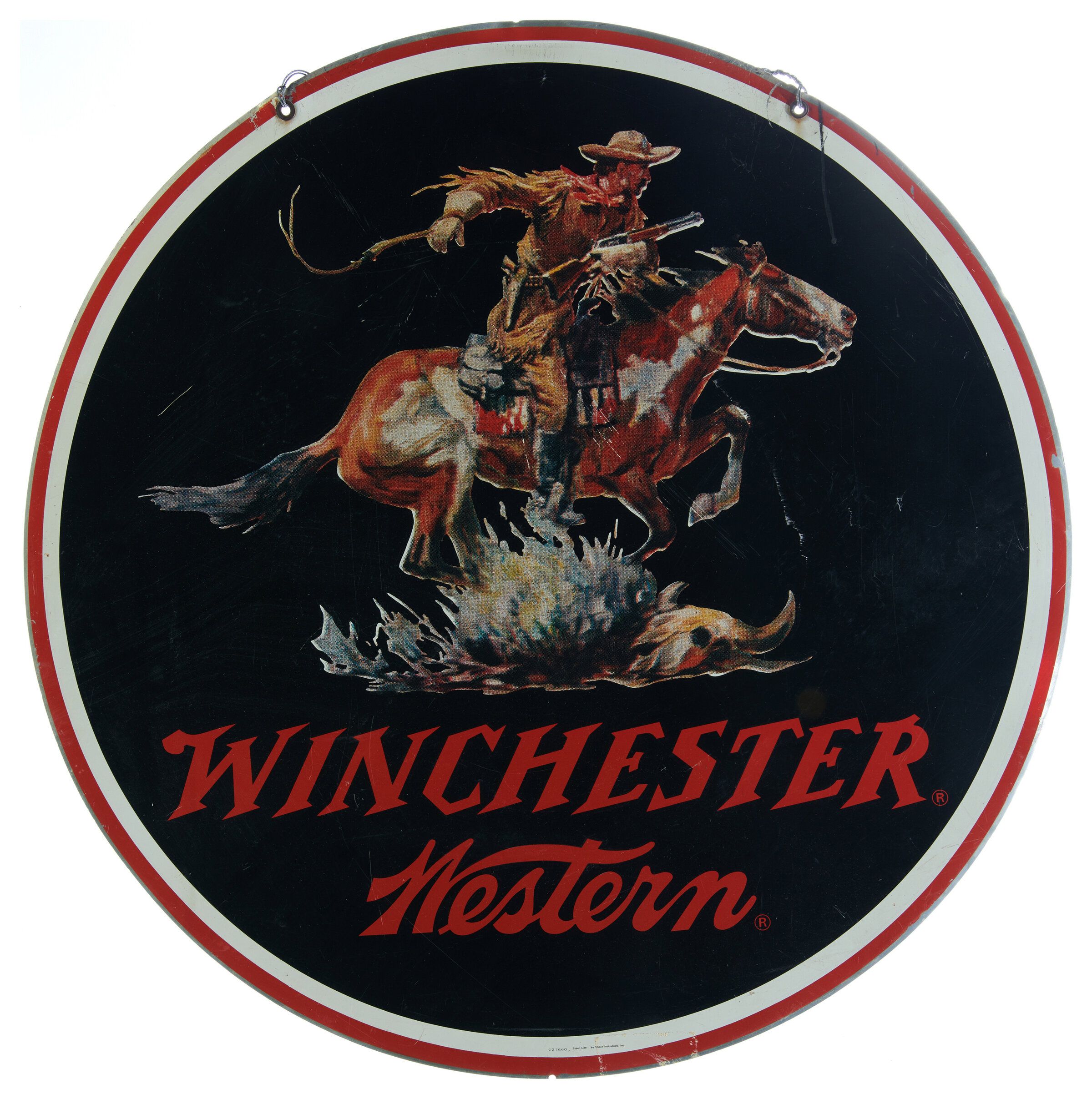 Massive Double Sided Winchester-Western Metal Sign | Rock Island Auction