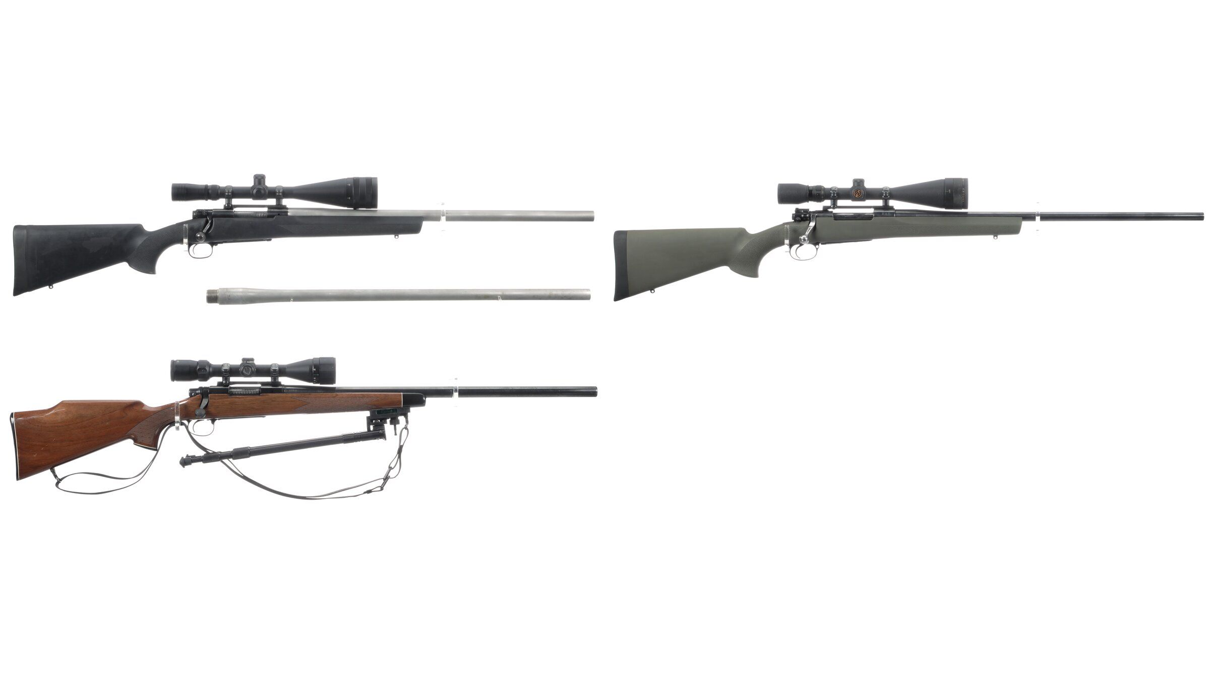 Three Bolt Action Sporting Rifles with Scopes | Rock Island Auction