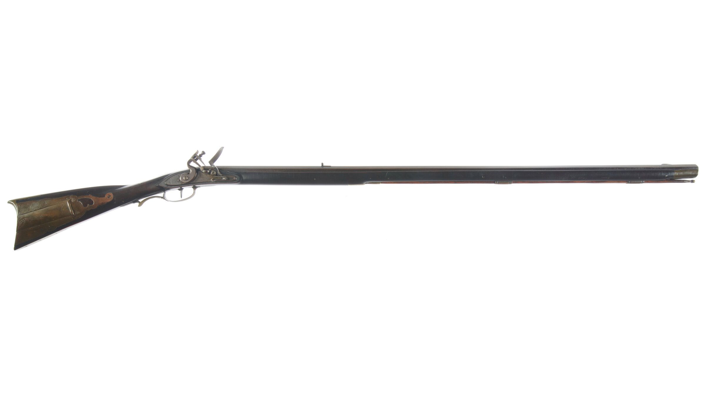 "G.M.H." Signed Full Stock Flintlock American Long Rifle | Rock Island ...