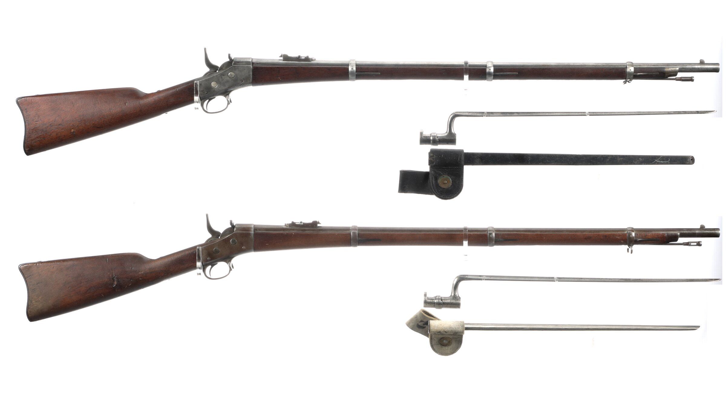 Two New York State Remington Rolling Block Rifles with Bayonets | Rock ...