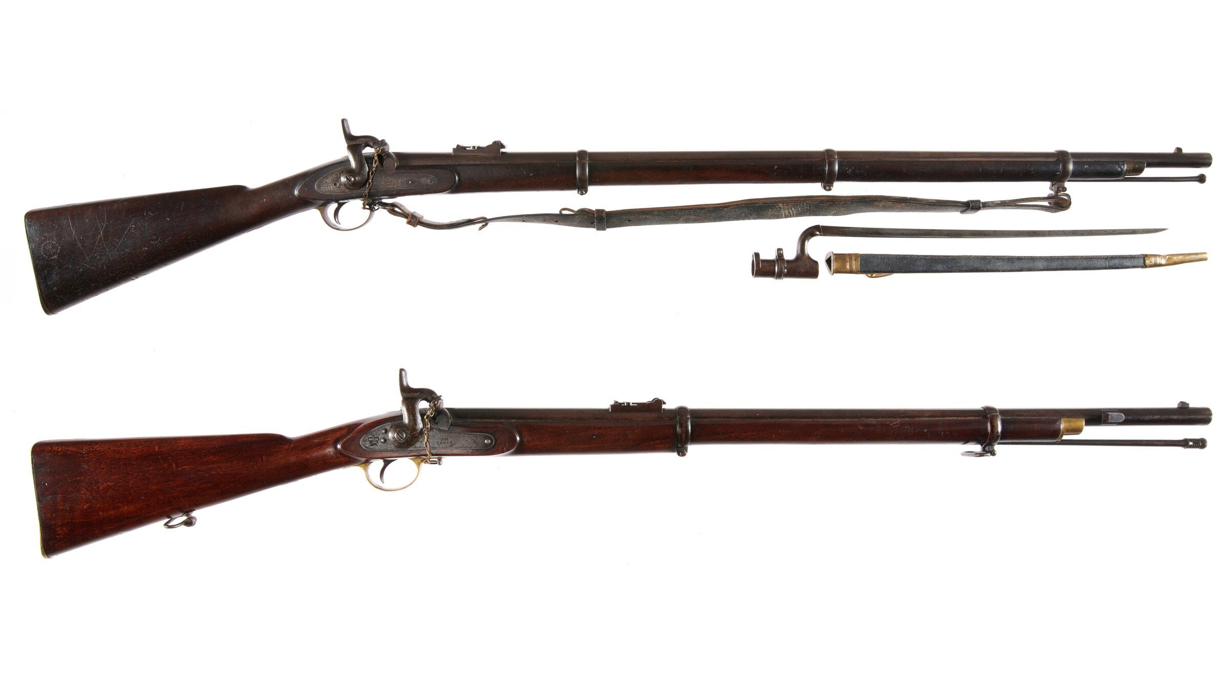 Two Civil War Era English Commercial Percussion Rifles | Rock Island ...