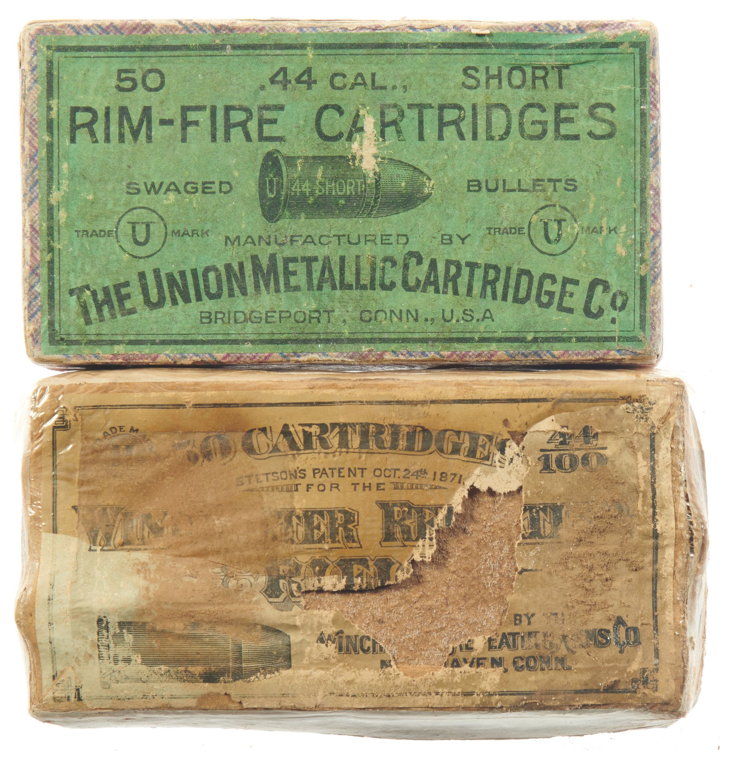 Two Boxes of .44 Rimfire Cartridges by U.M.C. and Winchester | Rock ...