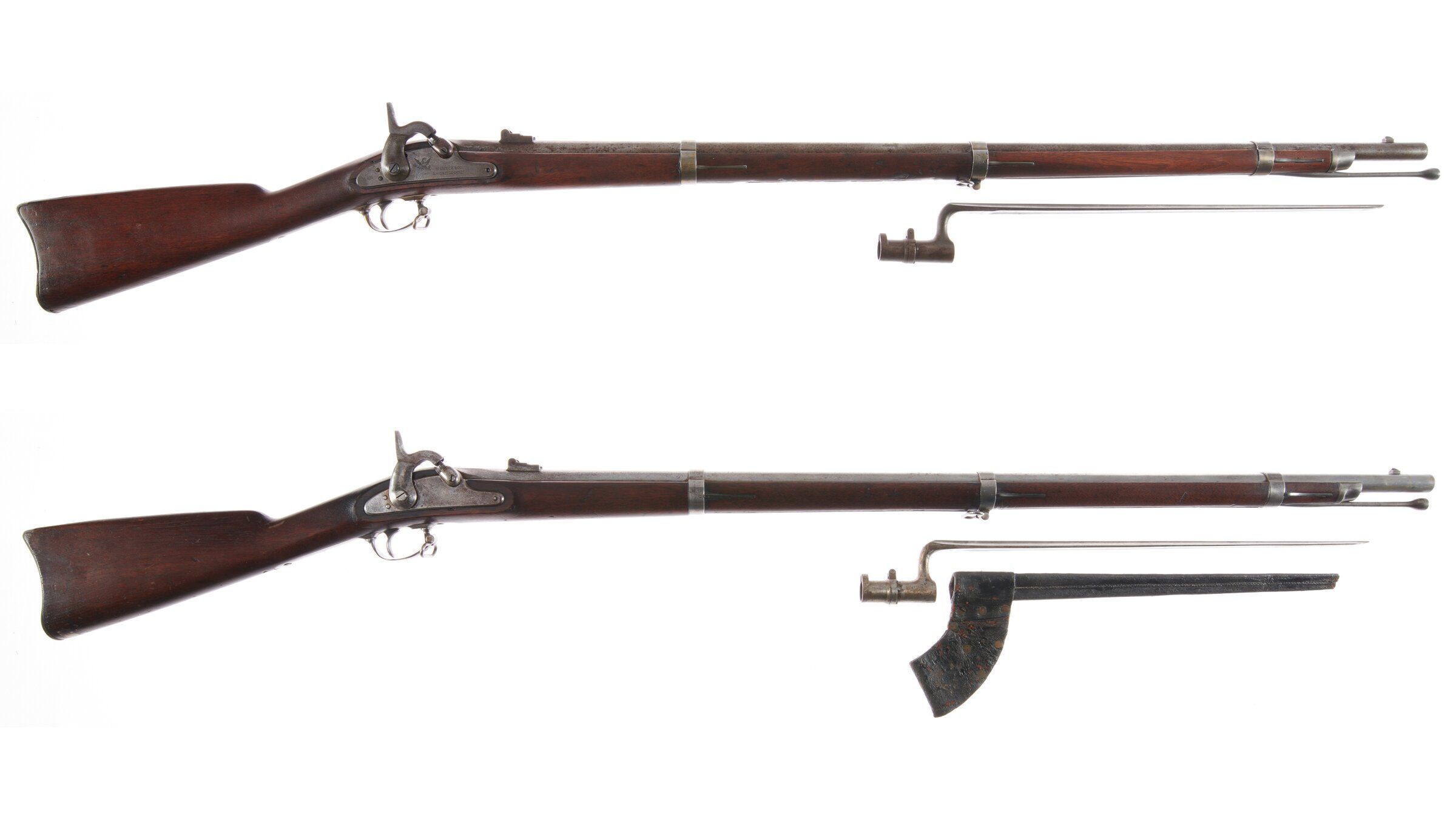 Two Civil War Model 1861 Percussion Rifle-Muskets with Bayonets | Rock ...