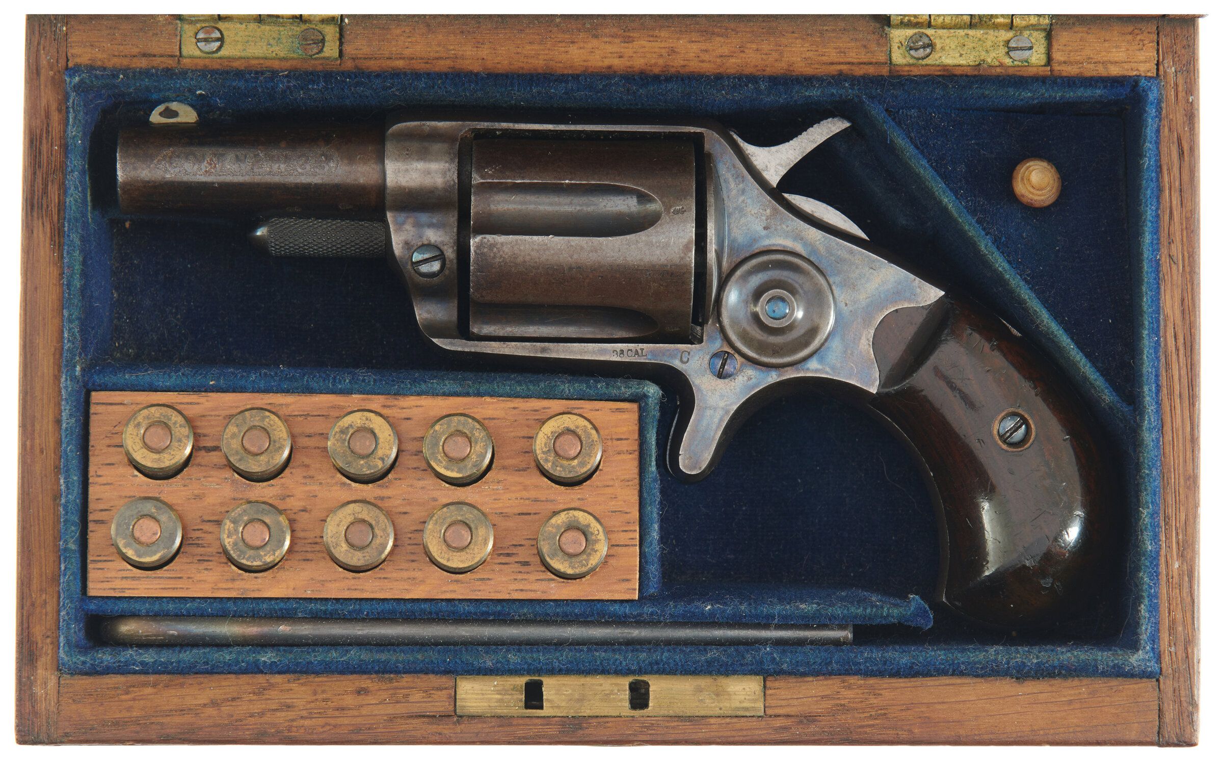 Cased Etched Panel Colt New Line 38 Revolver | Rock Island Auction