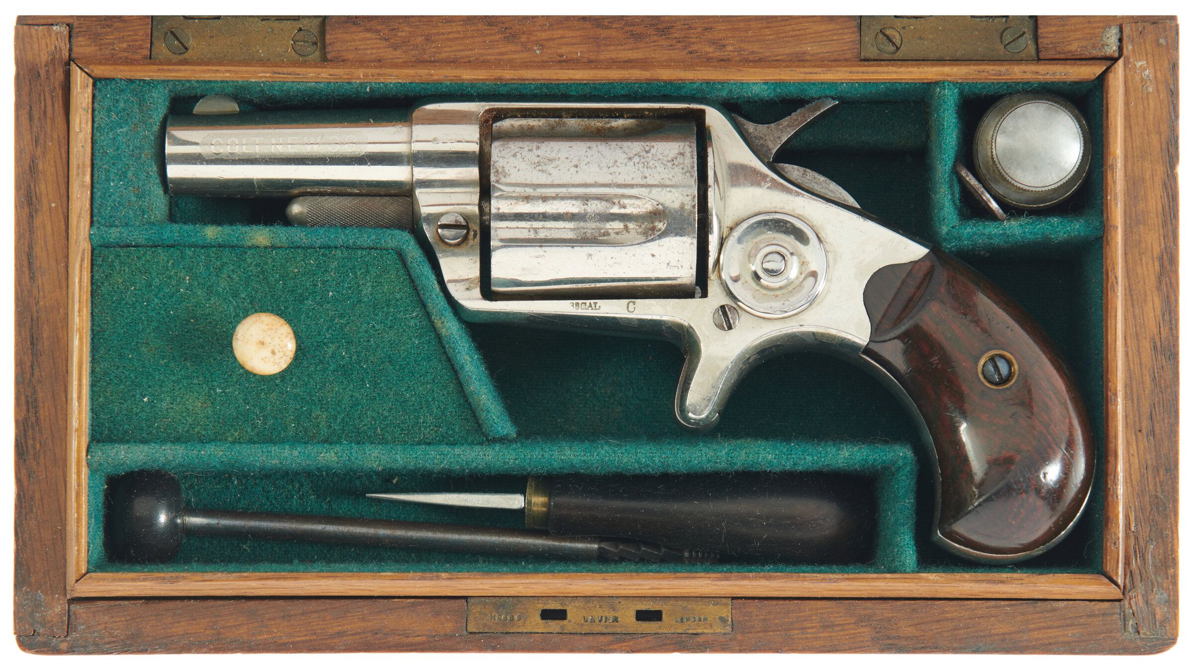 Cased Etched Panel Colt New Line 38 Revolver | Rock Island Auction