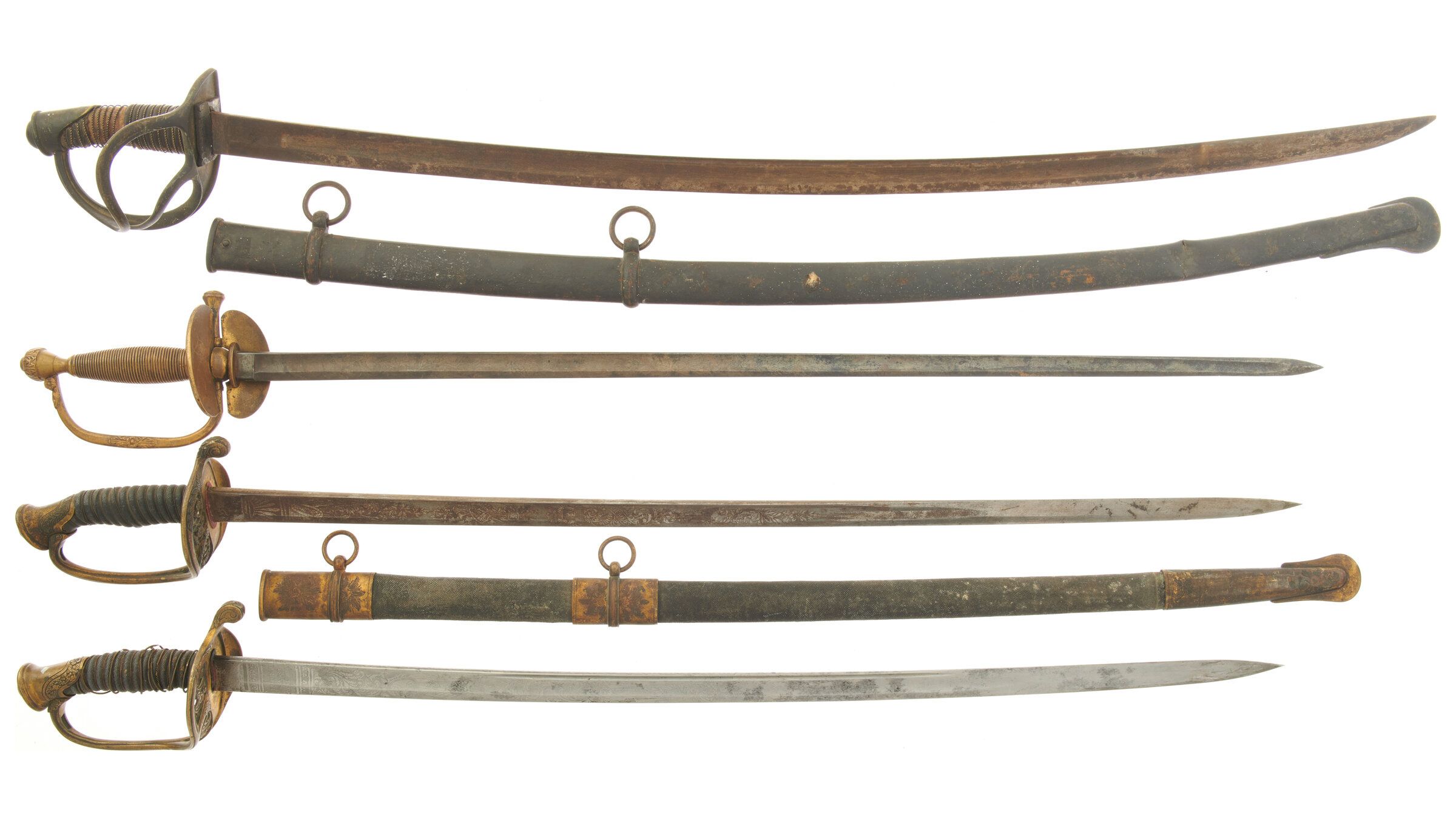 Four American Military Style Swords | Rock Island Auction