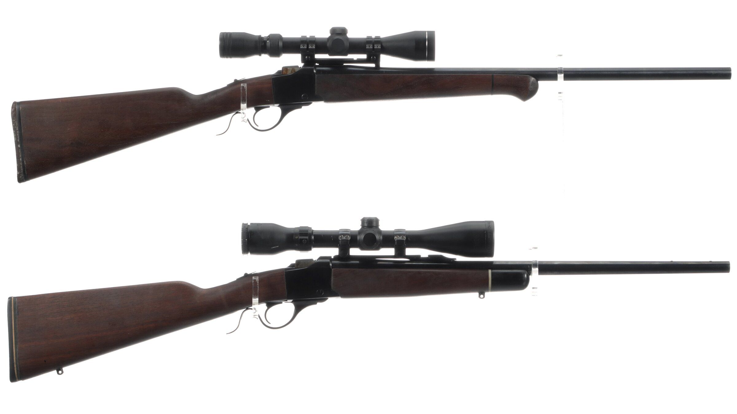 Two Ruger No. 3 Single Shot Falling Block Rifles with Scopes | Rock ...