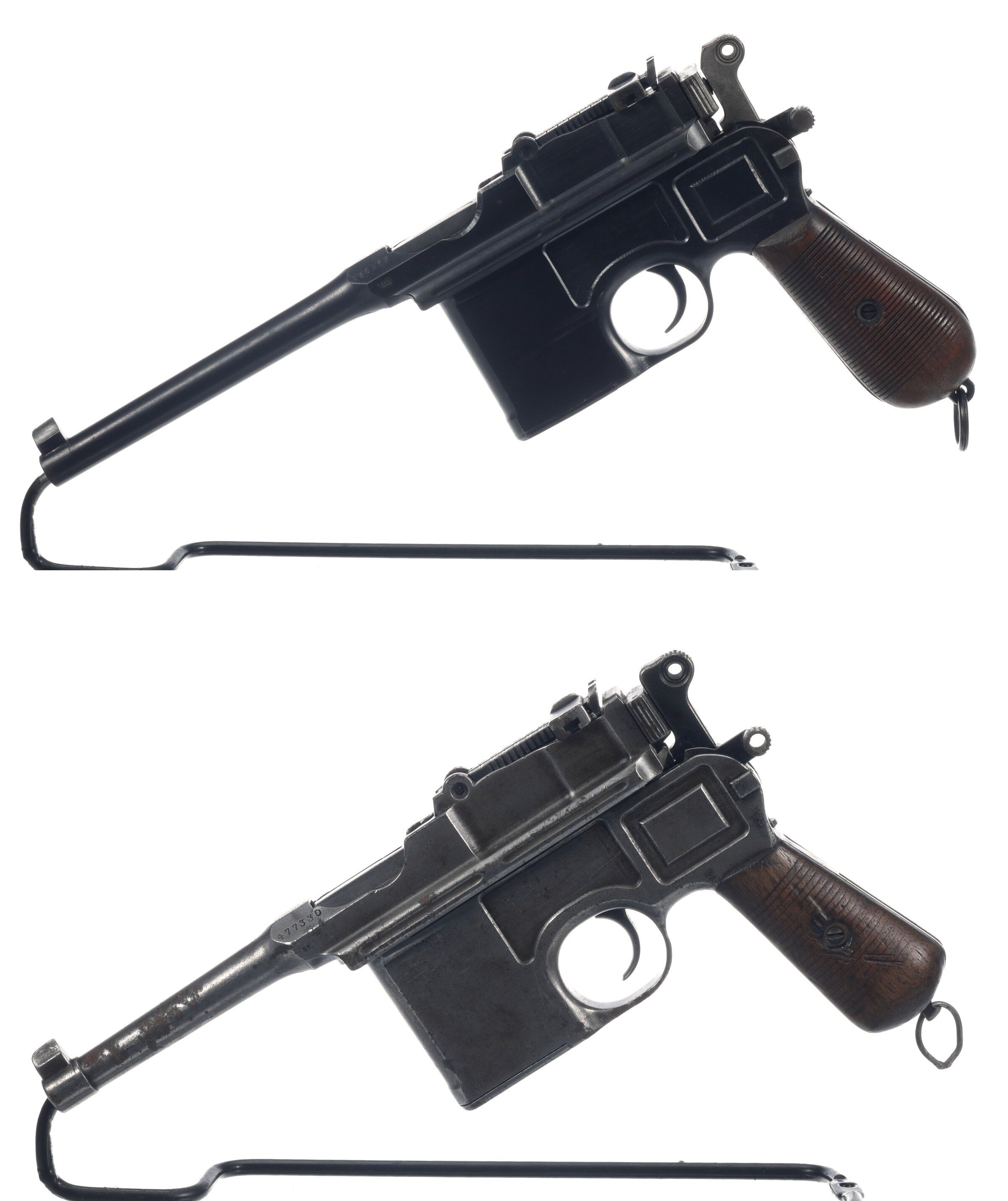 Two German Broomhandle Semi-Automatic Pistols | Rock Island Auction