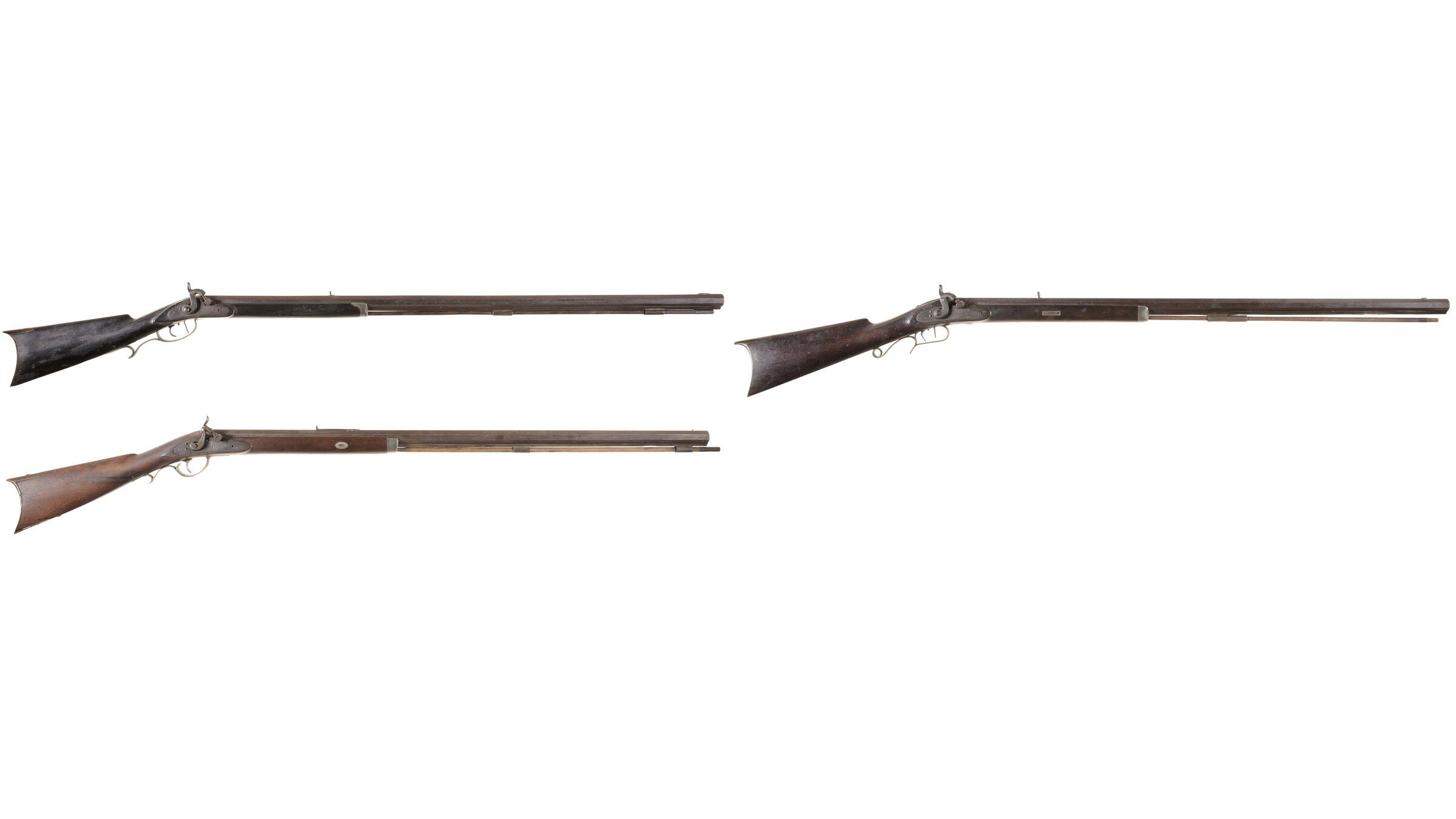 Three American Percussion Half-Stock Rifles | Rock Island Auction