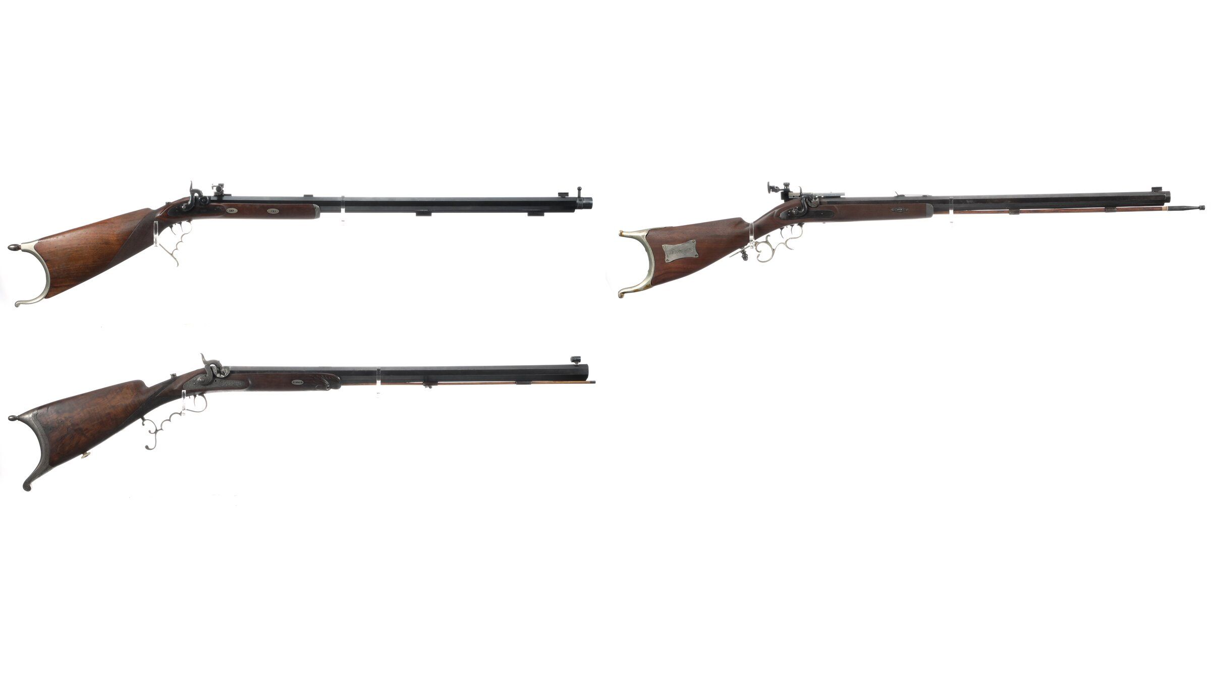 Three Muzzleloading Half Stock Percussion Target Rifles | Rock Island ...