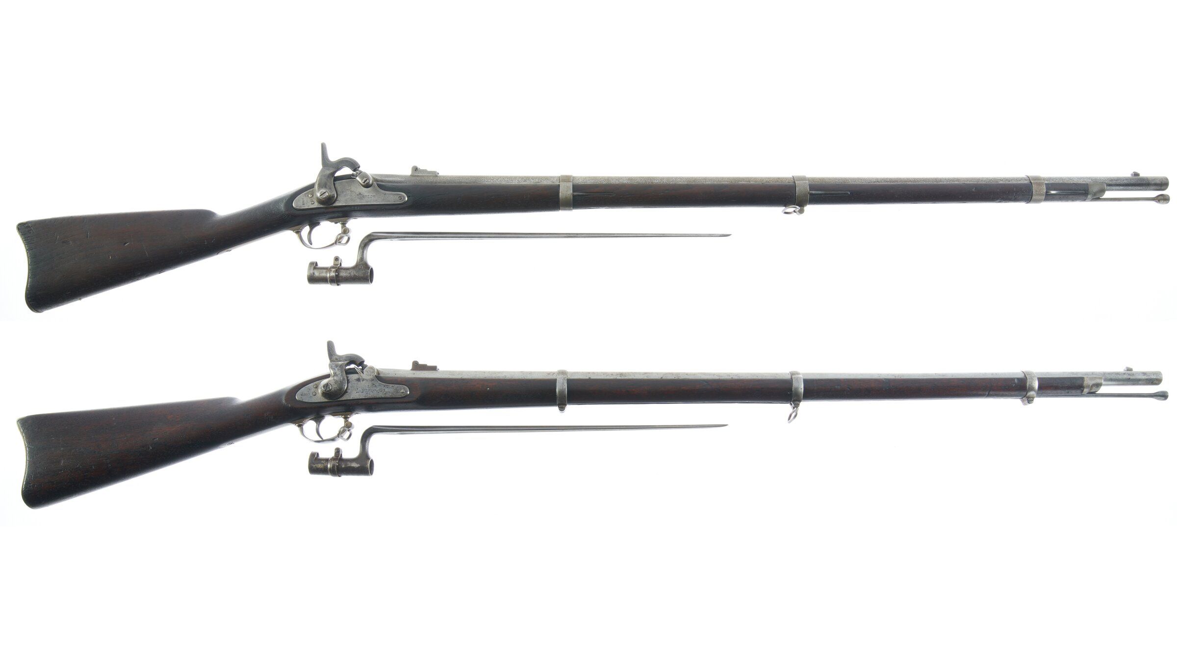 Two Civil War U.S. Percussion Rifle-Muskets with Bayonets | Rock Island ...