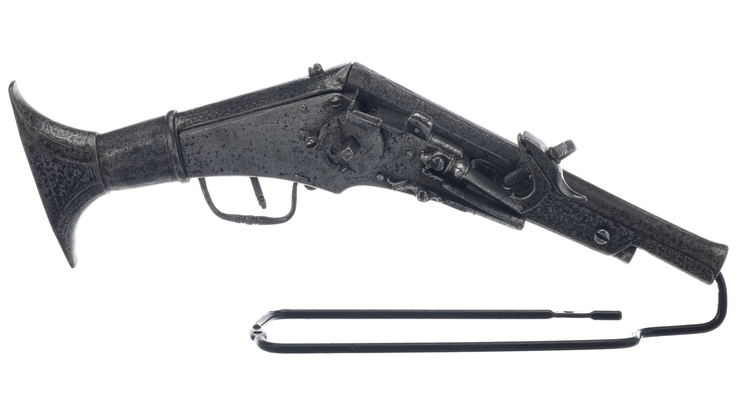 Cast Iron Victorian Era Replica of a Wheellock Pistol | Rock Island Auction