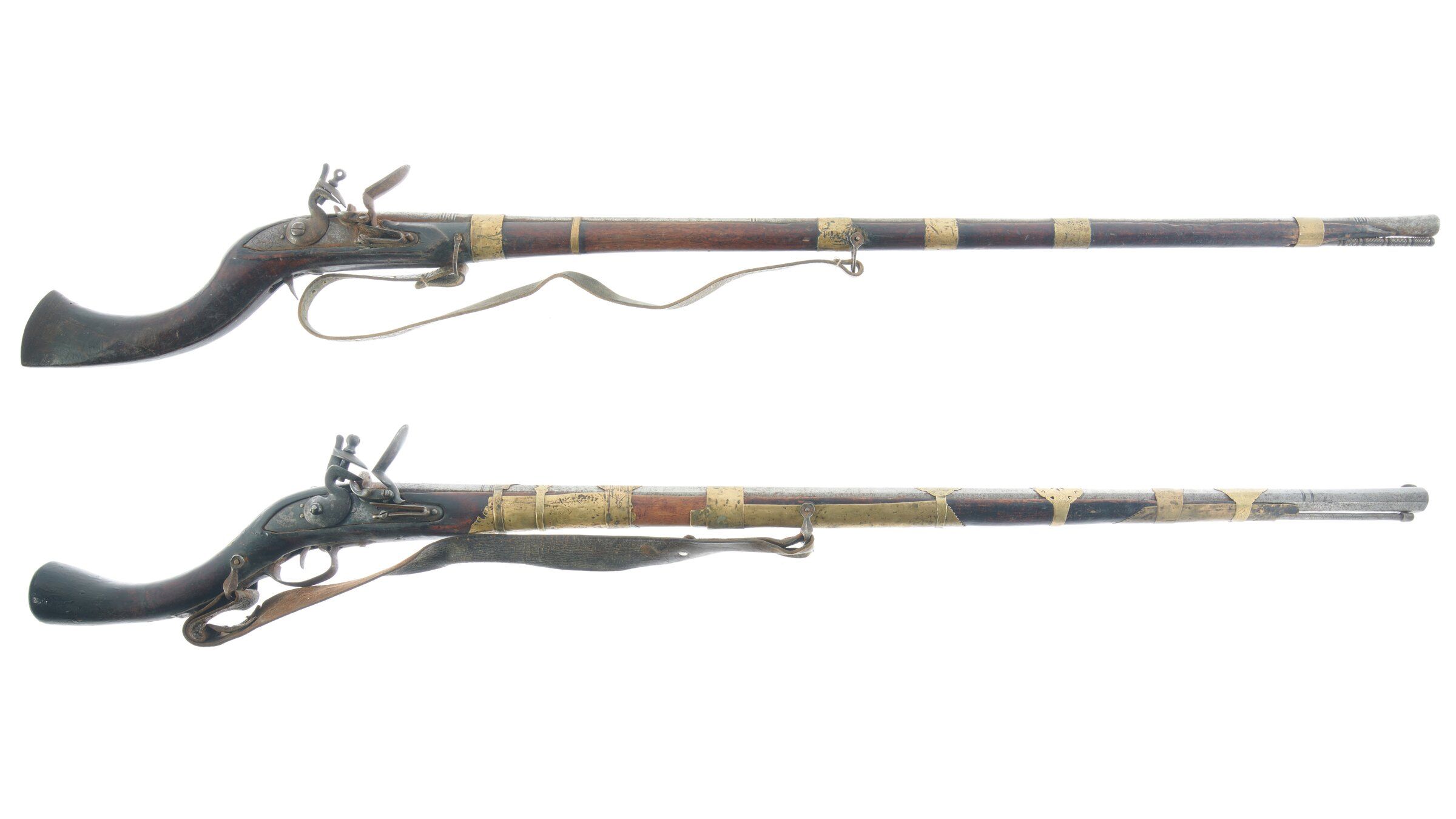Two Afghan Jezail Flintlock Muskets | Rock Island Auction
