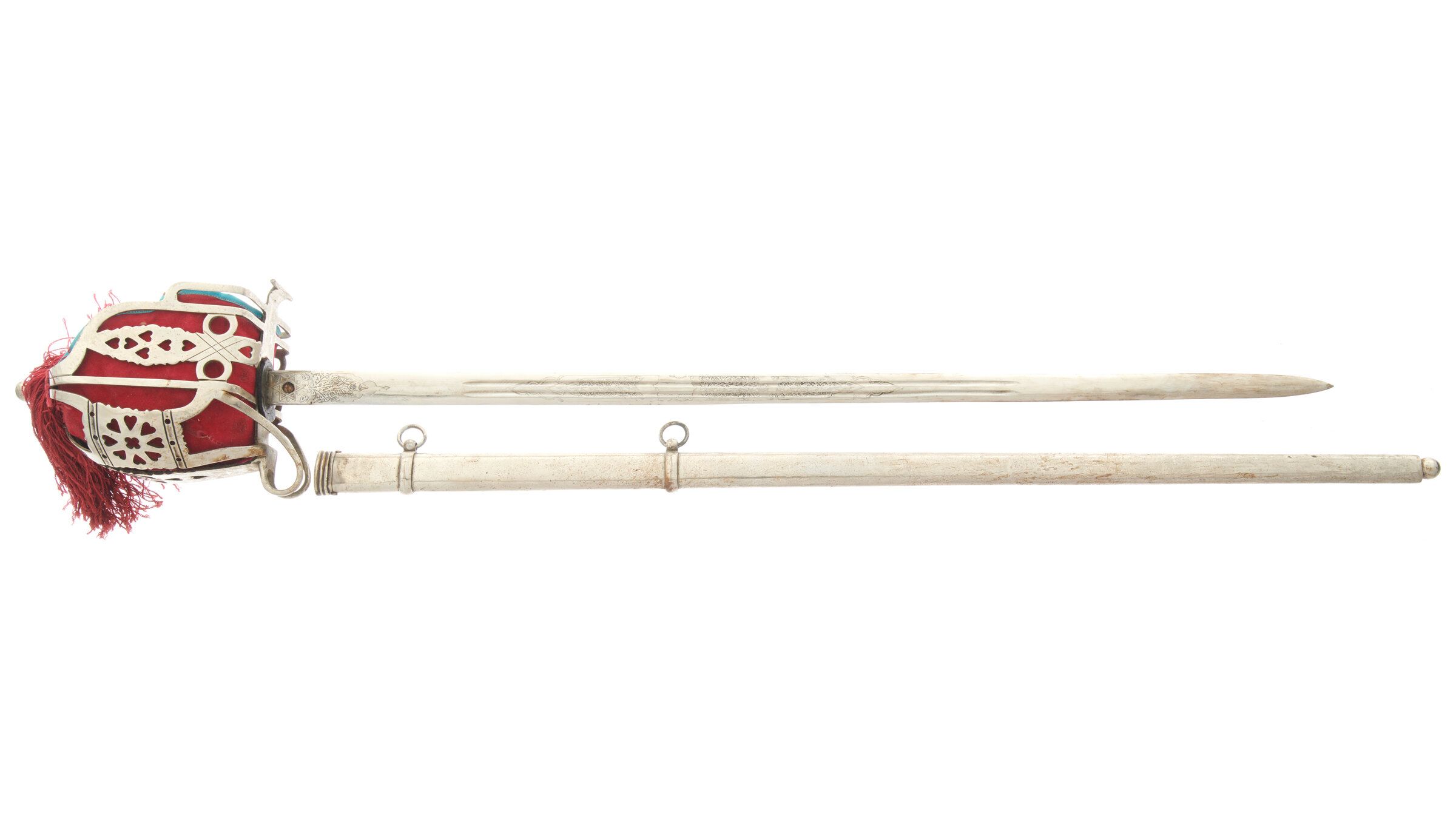 Scottish Style Basket Hilt Claymore Sword with Scabbard | Rock Island ...