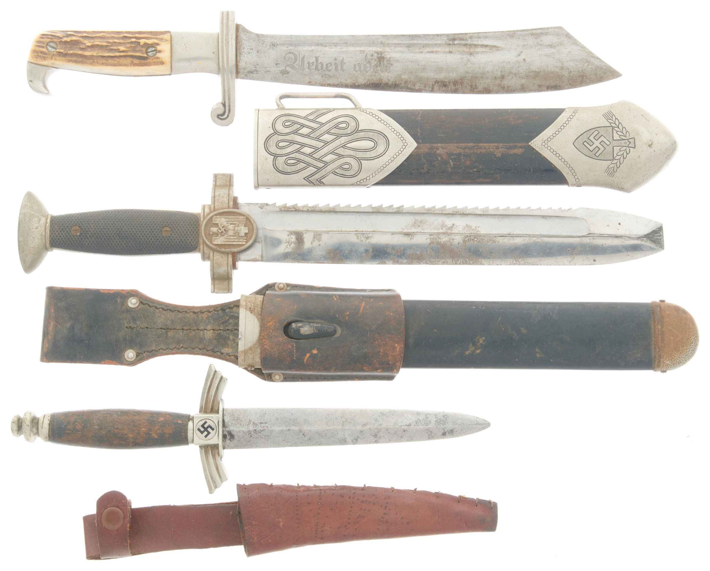 Three World War II German Knives with Sheaths | Rock Island Auction