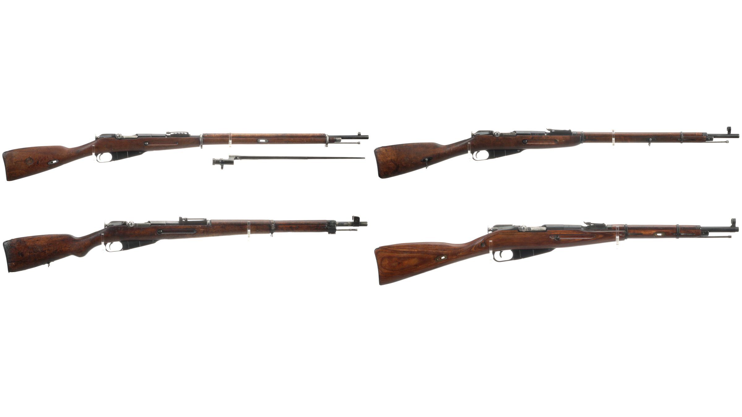 Four European Military Mosin Nagant Pattern Bolt Action Rifles | Rock ...