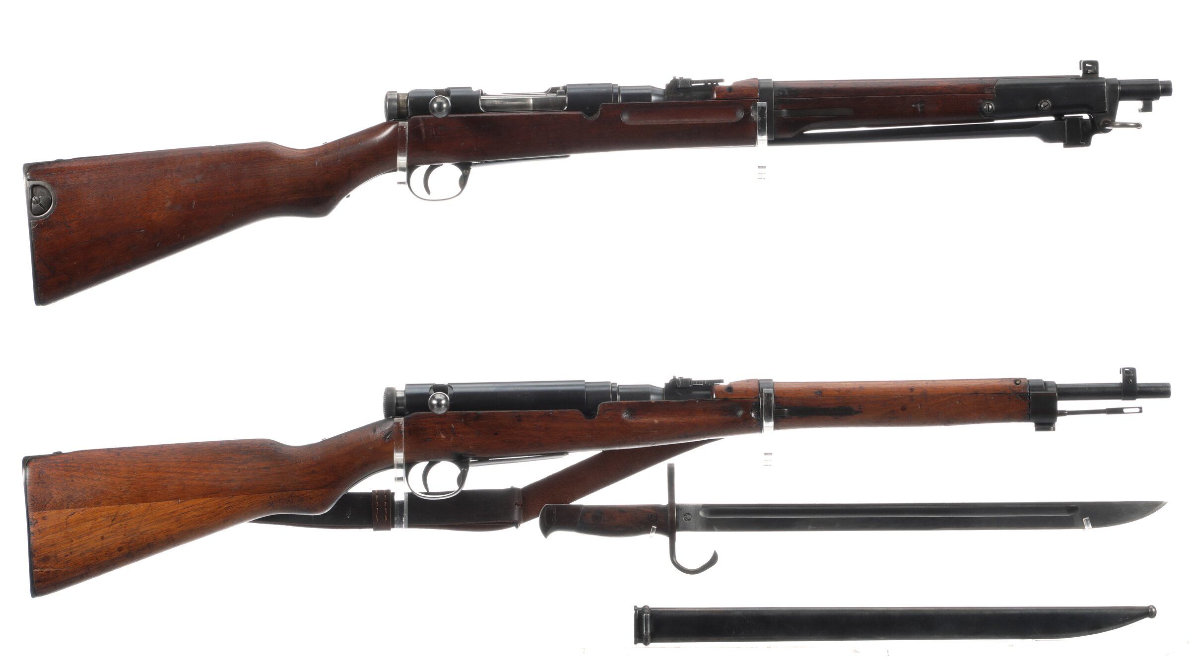 Two Japanese Military Bolt Action Carbines with Bayonets | Rock Island ...