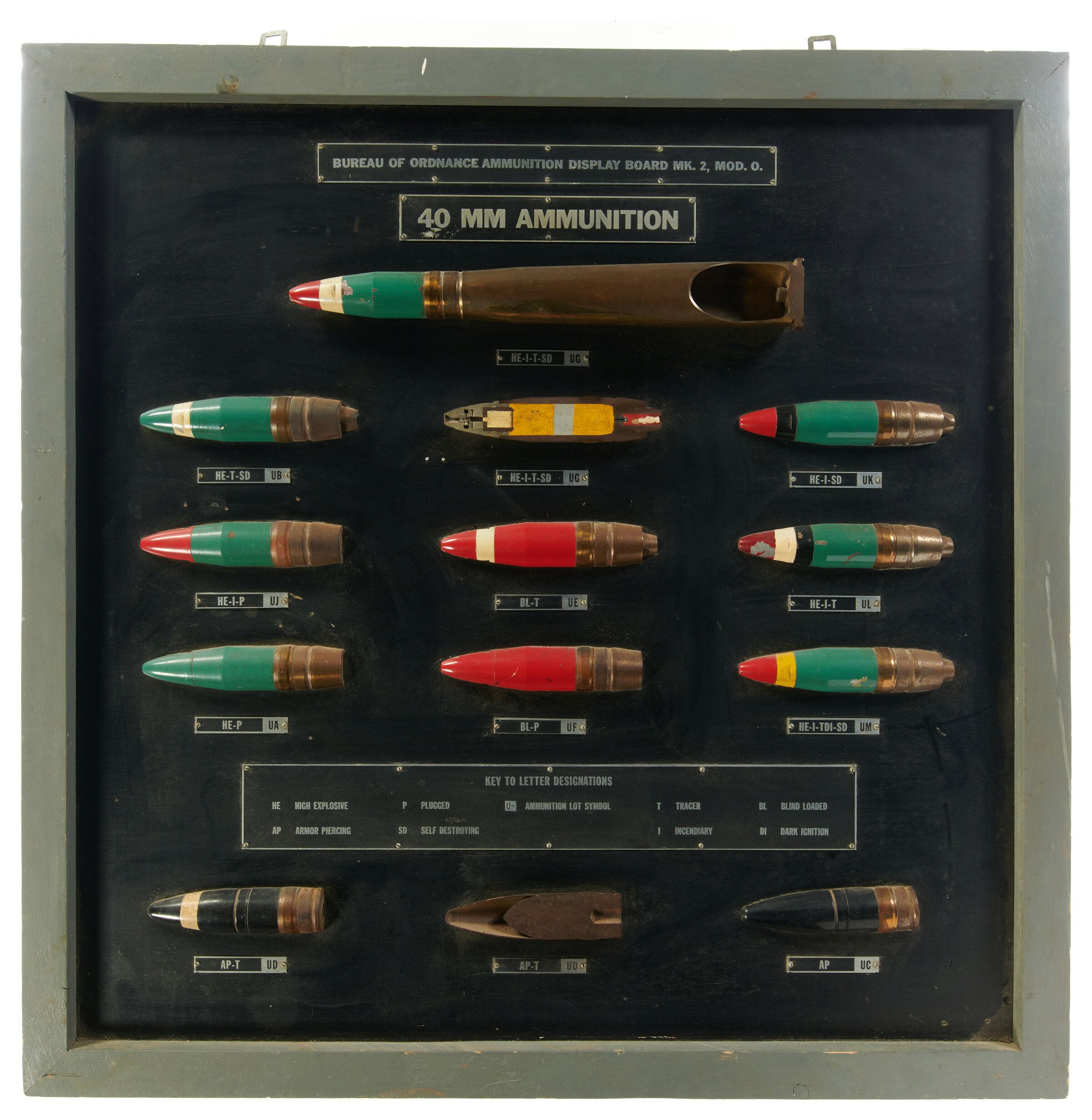 U.S. Navy 40mm Ammunition Display Board | Rock Island Auction
