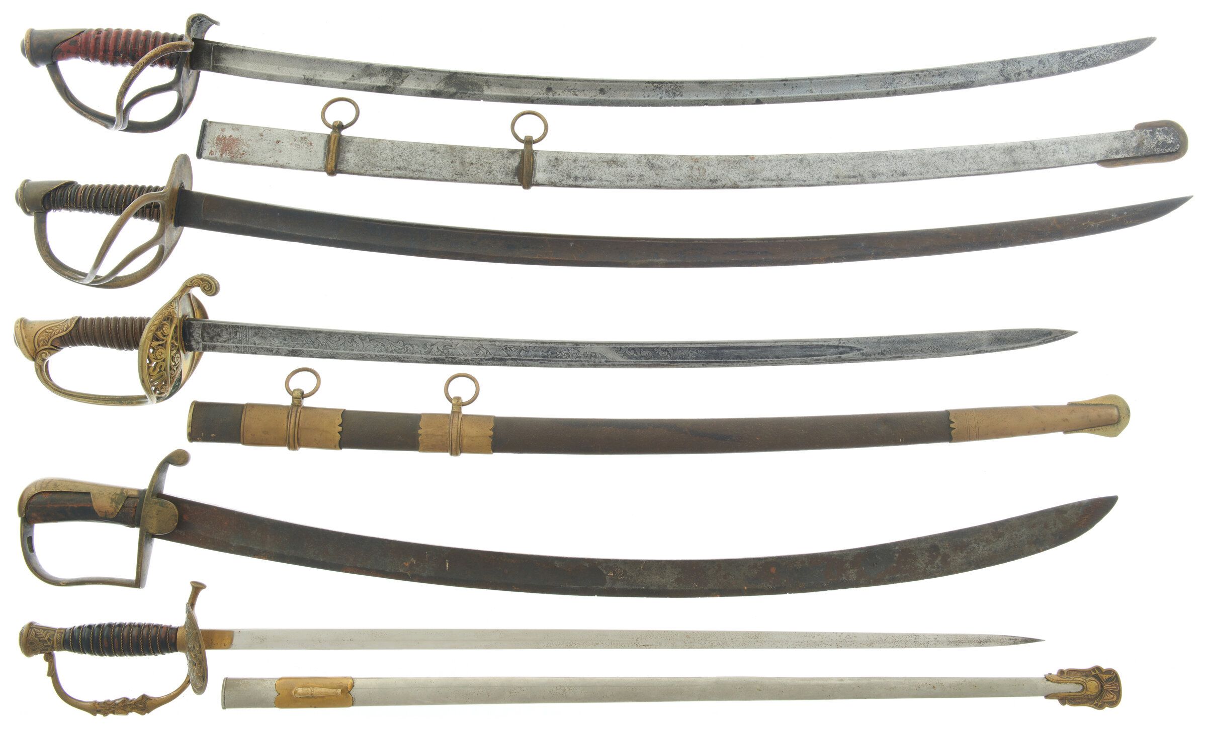 Five Mostly U.S. Military Pattern Swords | Rock Island Auction