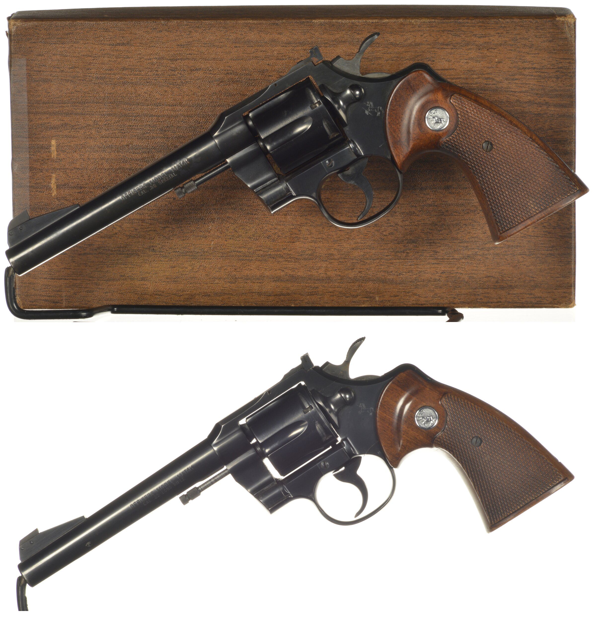 Two Colt Officer's Model Match Double Action Revolvers | Rock Island ...