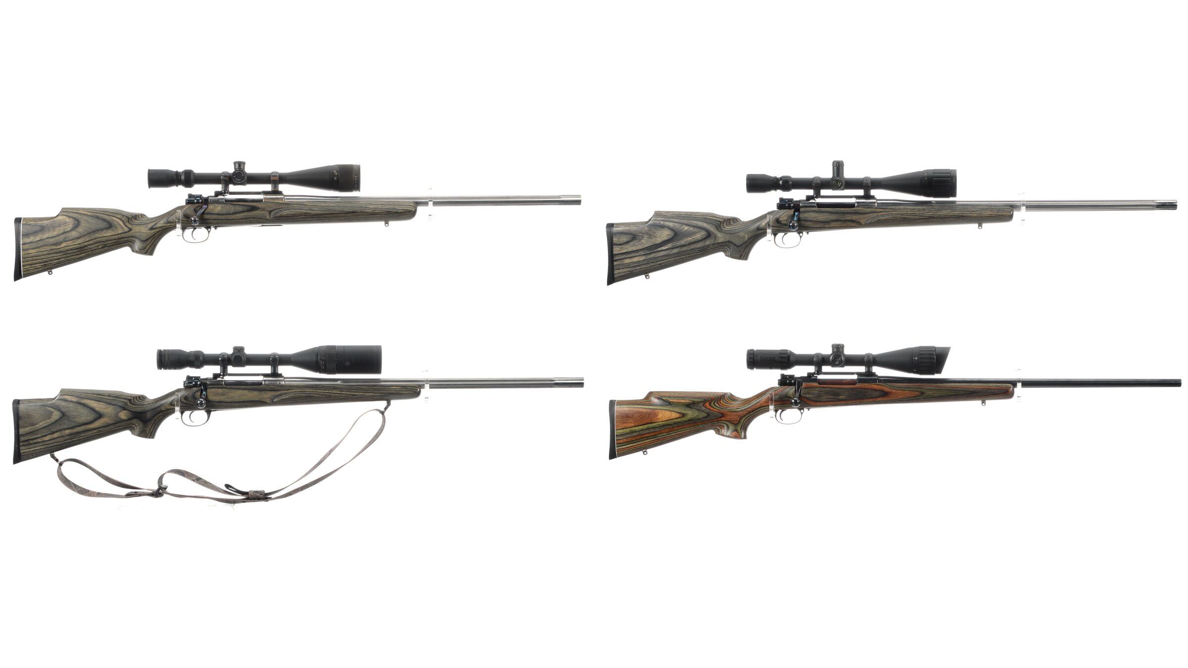 Four Sporting Bolt Action Rifles with Scopes | Rock Island Auction
