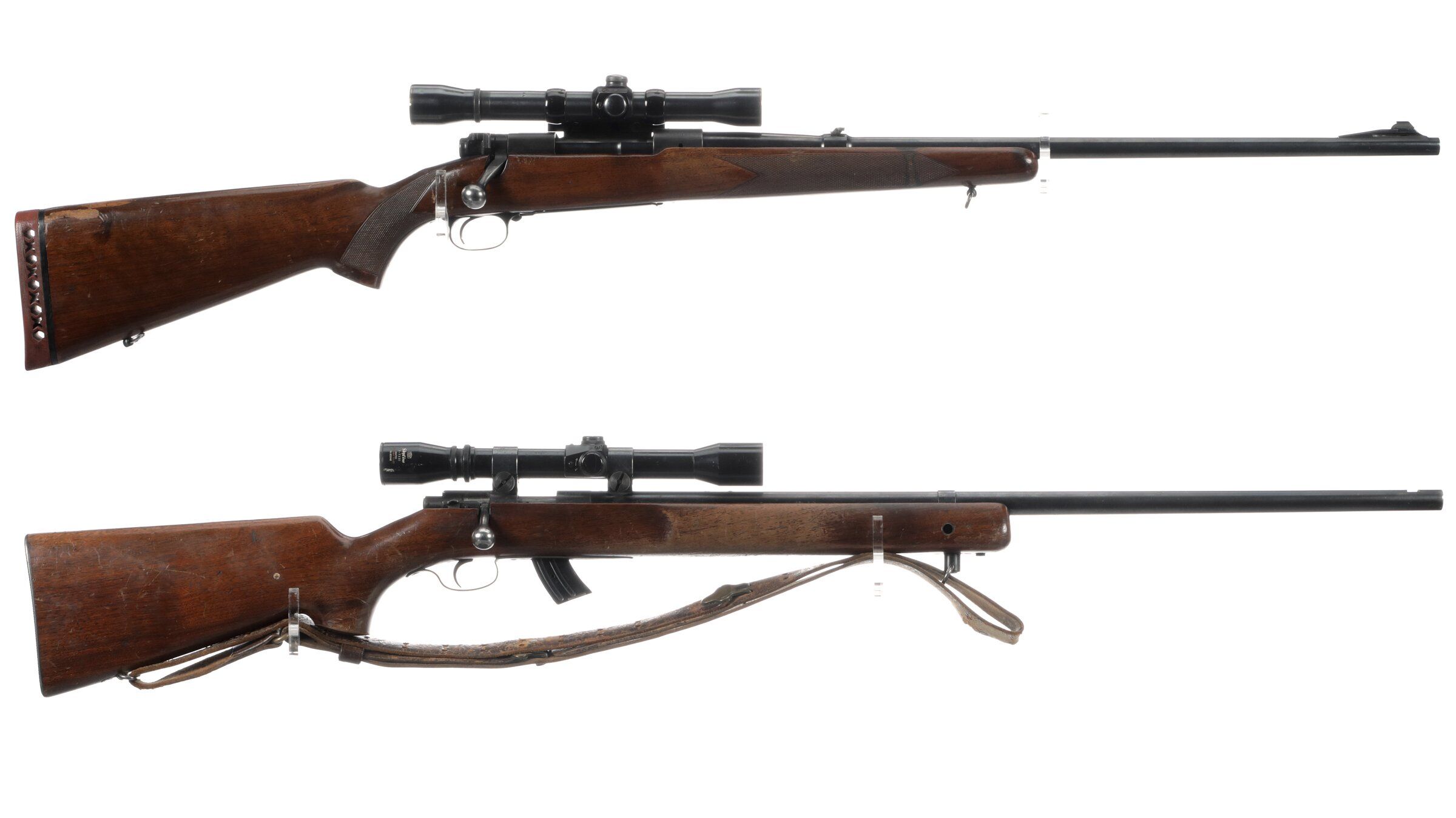 Two Winchester Bolt Action Sporting Rifles with Scopes | Rock Island ...