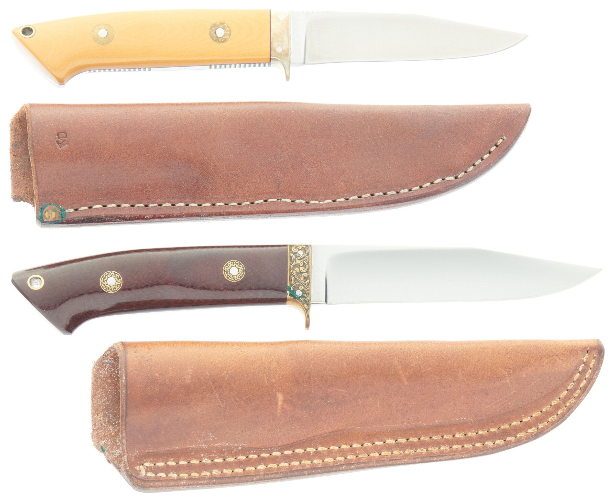 Two R.W. Loveless Knives with Sheaths | Rock Island Auction