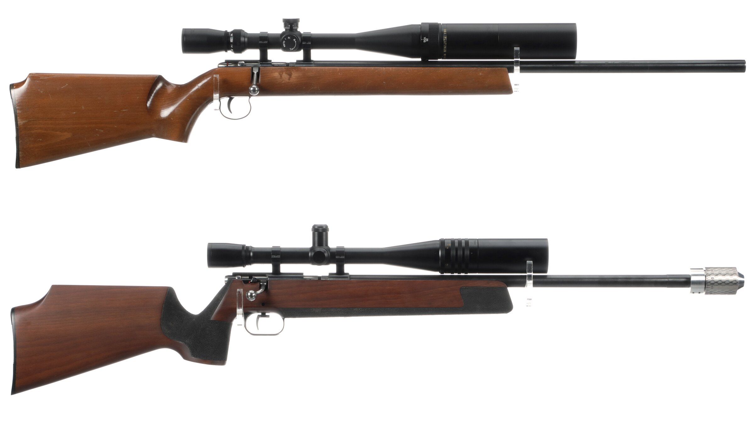 Two Anschutz Bolt Action Rifles with Scopes | Rock Island Auction
