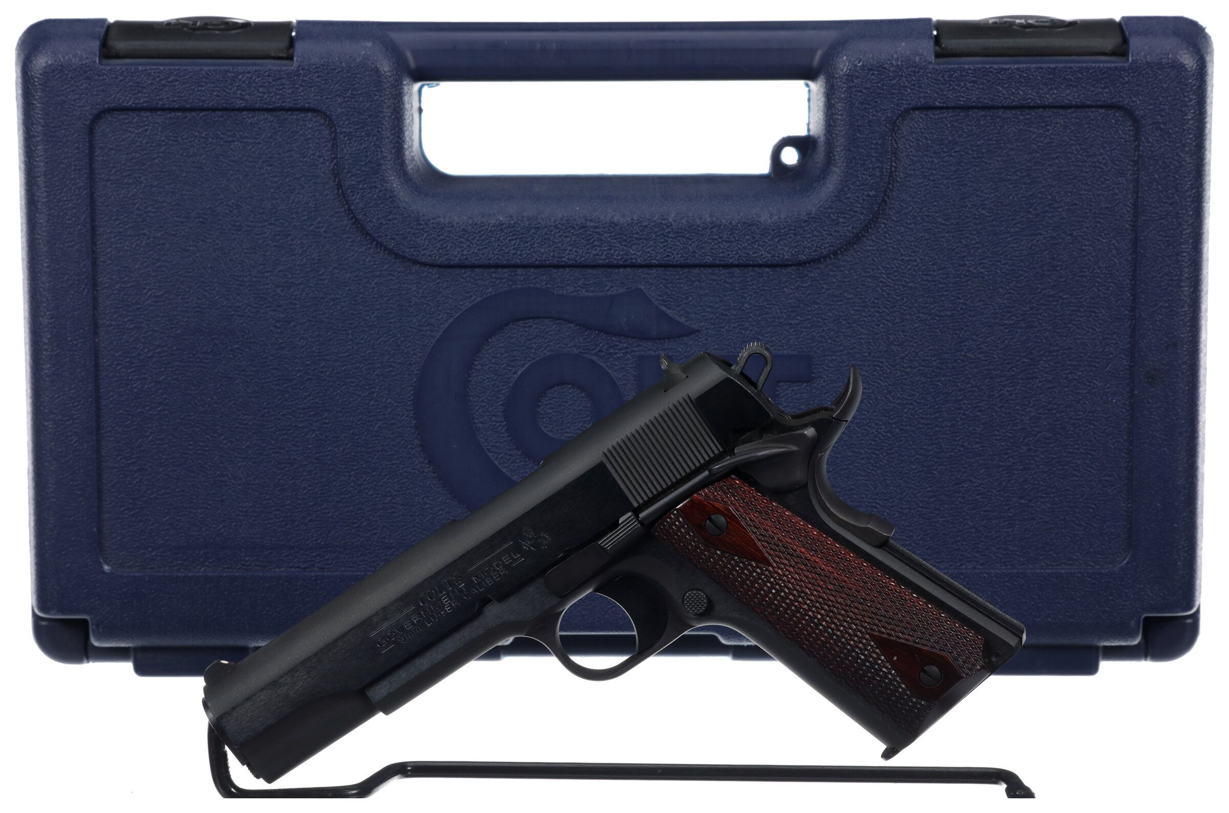 Colt Government Model 9mm Luger Semi-Automatic Pistol with Case | Rock ...