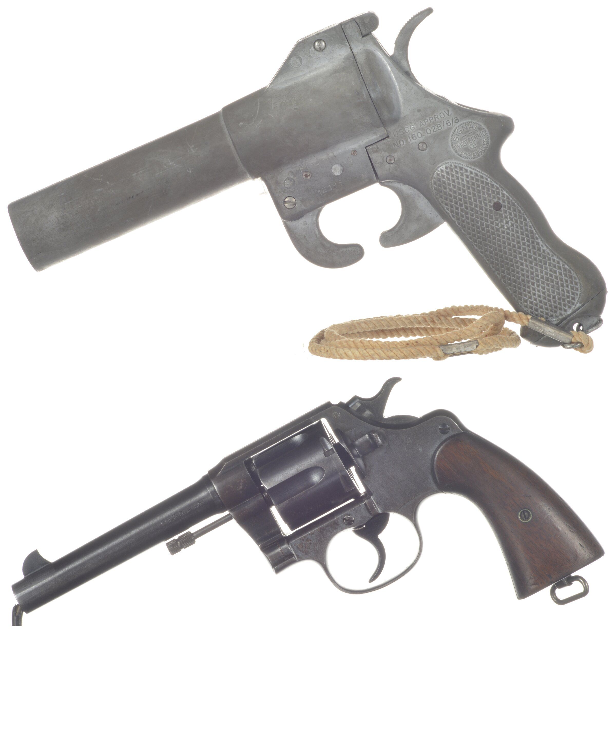 One Colt Double Action Revolver and One Flare Gun | Rock Island Auction