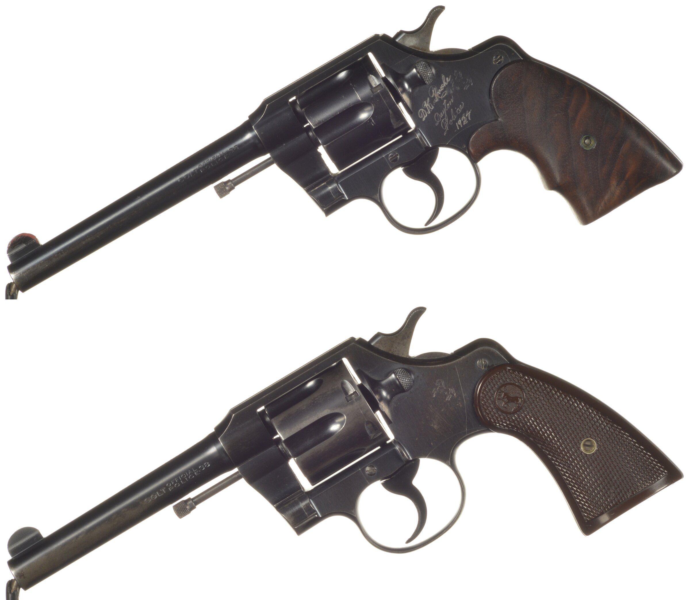 Two Police Marked Colt Official Police Double Action Revolvers | Rock ...